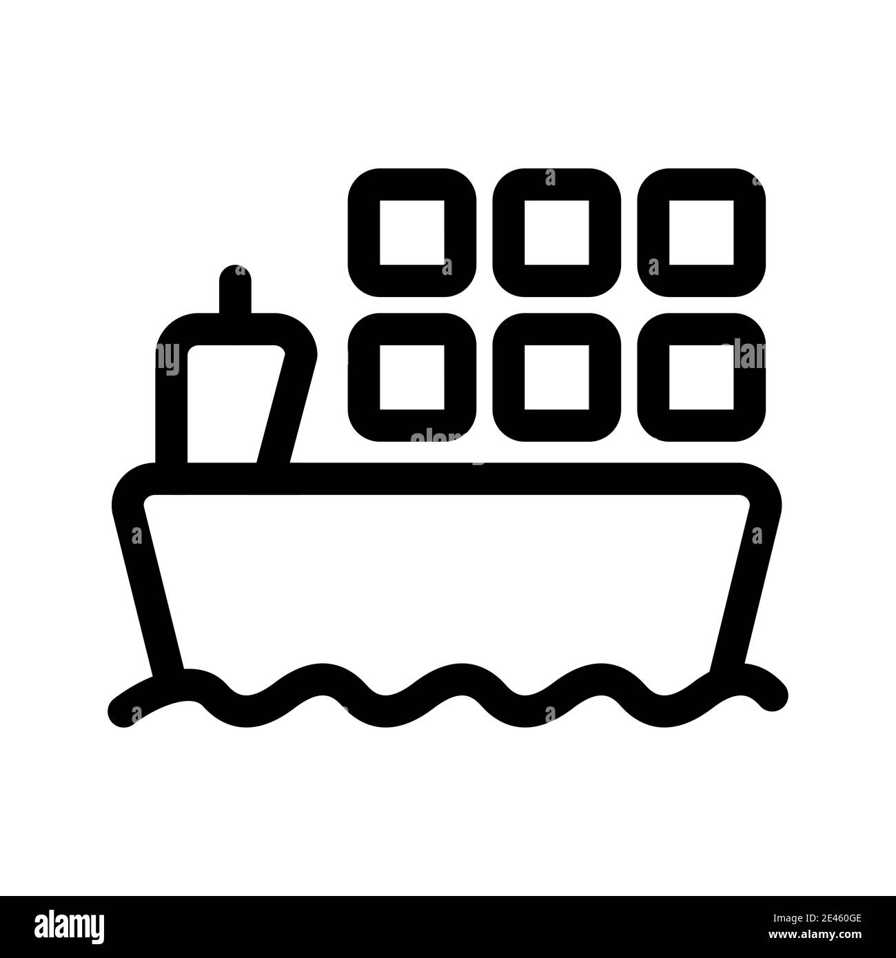 barge outline icon isolated on white background Stock Vector Image ...
