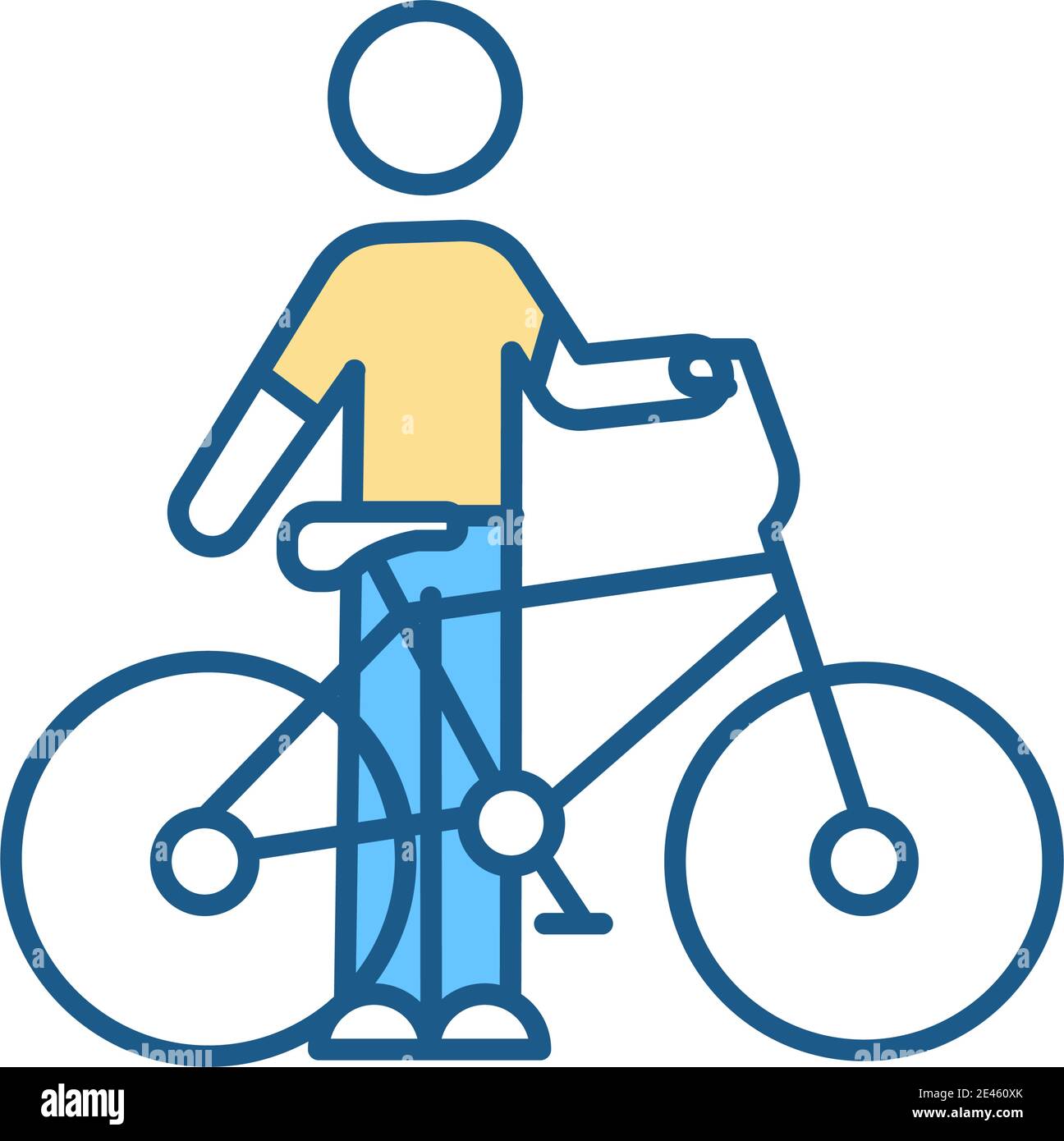 Bicycle riding RGB color icon Stock Vector Image & Art - Alamy