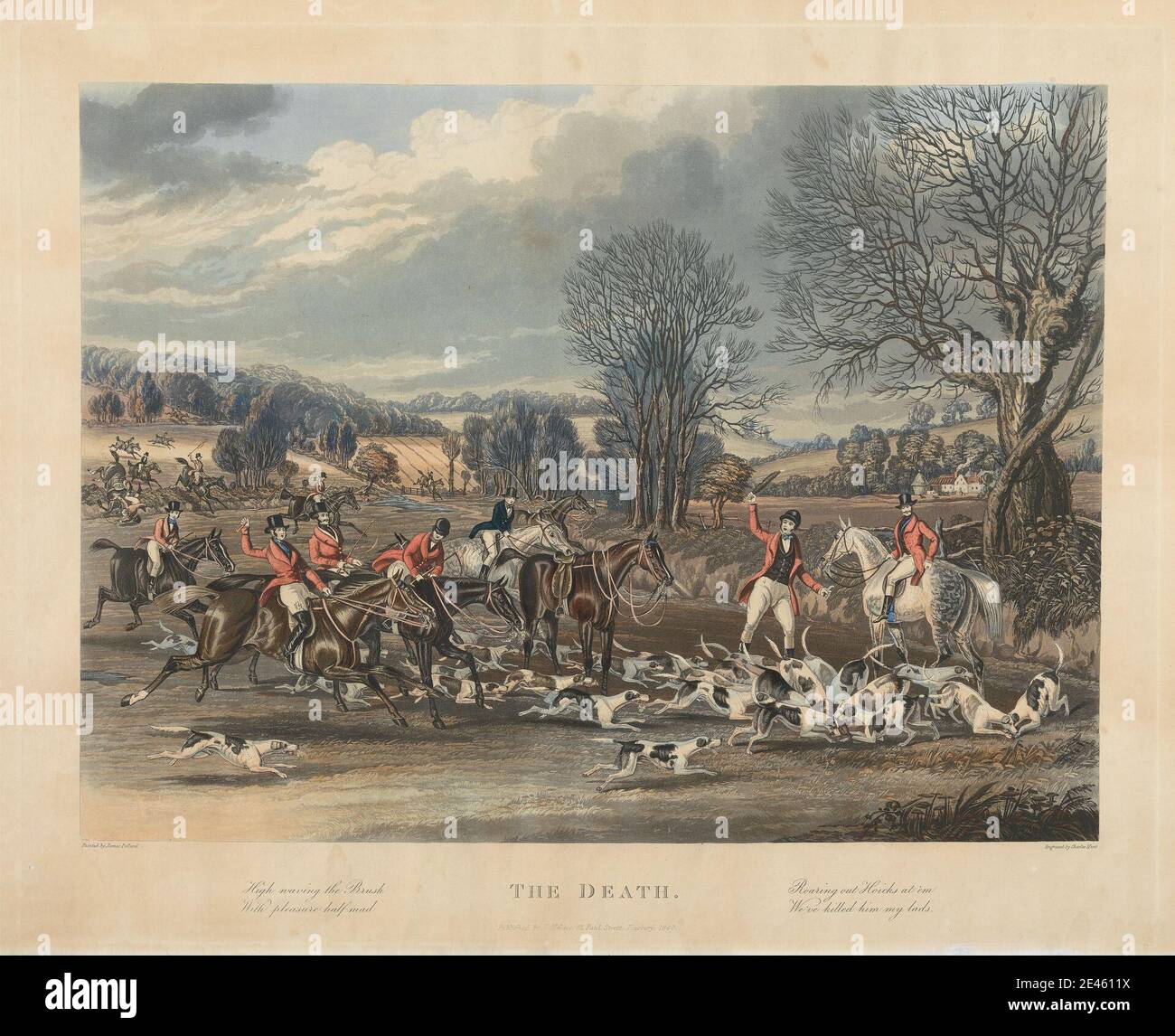 Charles Hunt, 1803â€“1877, British, Fox-Hunting [set of four]: 4. The ...