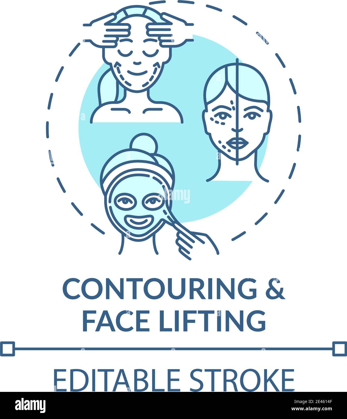 Contouring and face lifting concept icon Stock Vector Image & Art - Alamy
