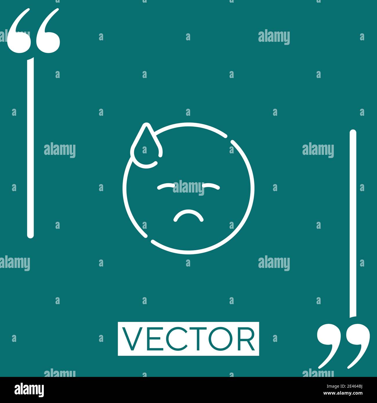 sad vector icon Linear icon. Editable stroked line Stock Vector Image ...