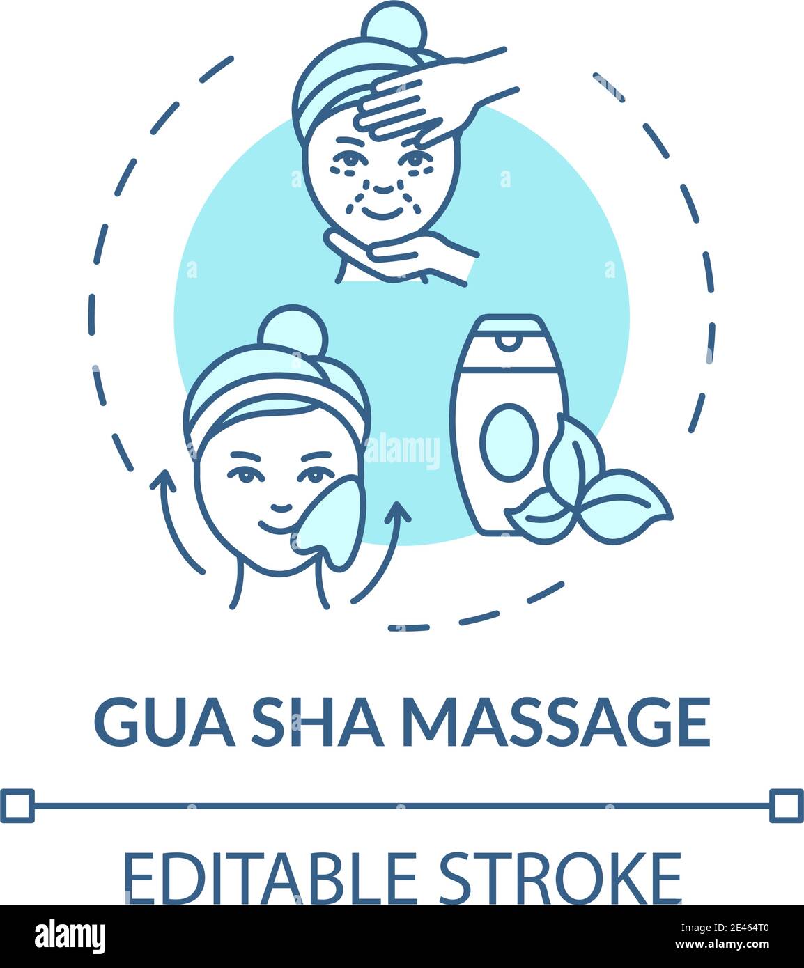 Gua sha massage concept icon Stock Vector Image & Art - Alamy