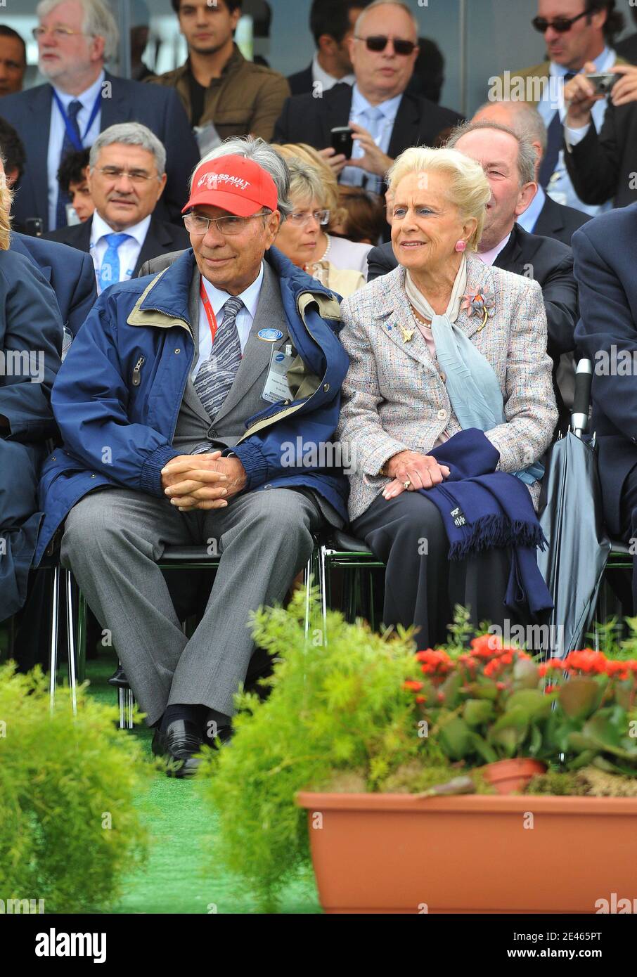 France's Dassault Aviation and media group chairman, Serge Dassault and ...