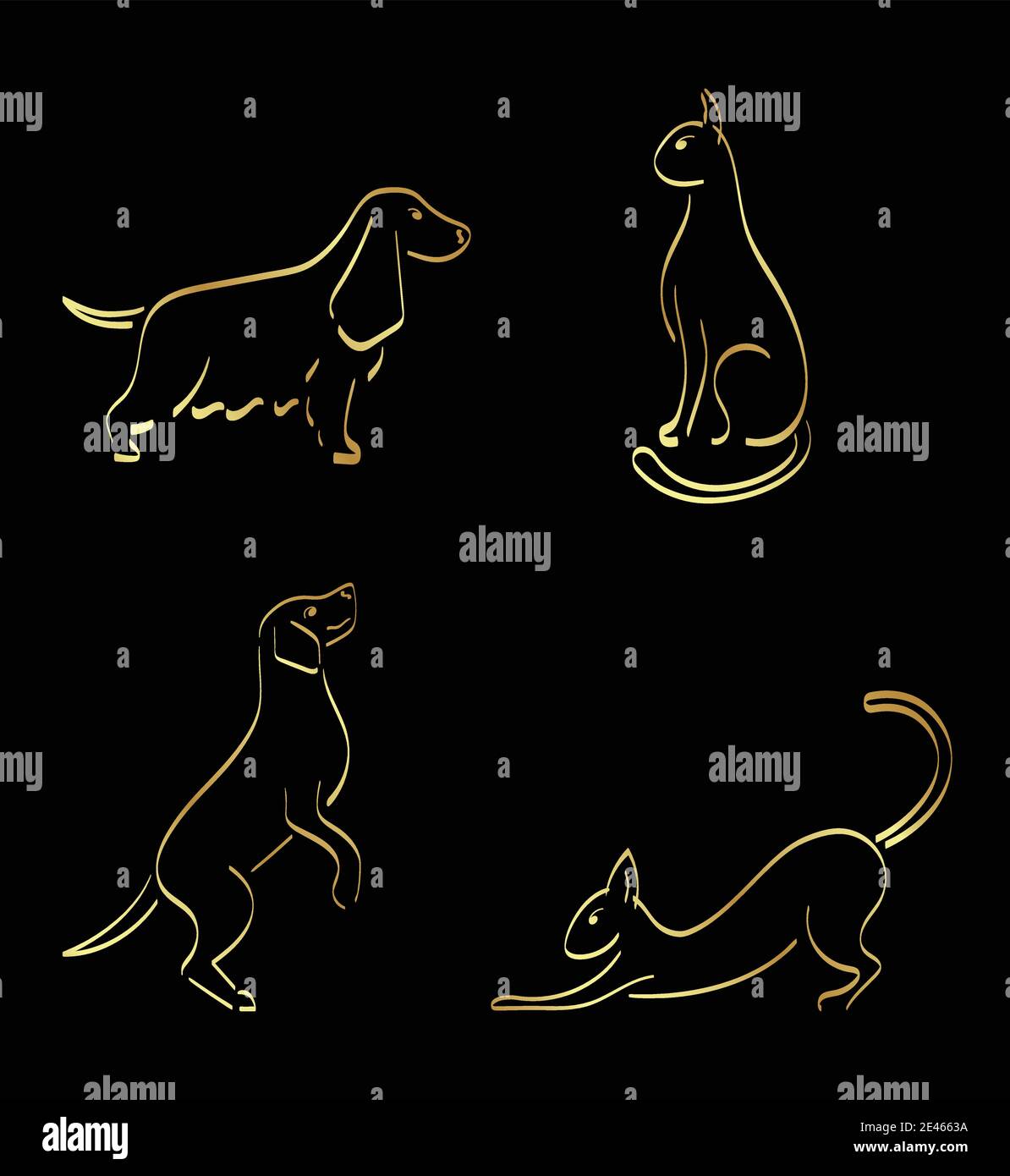 Canine outline hi-res stock photography and images - Alamy