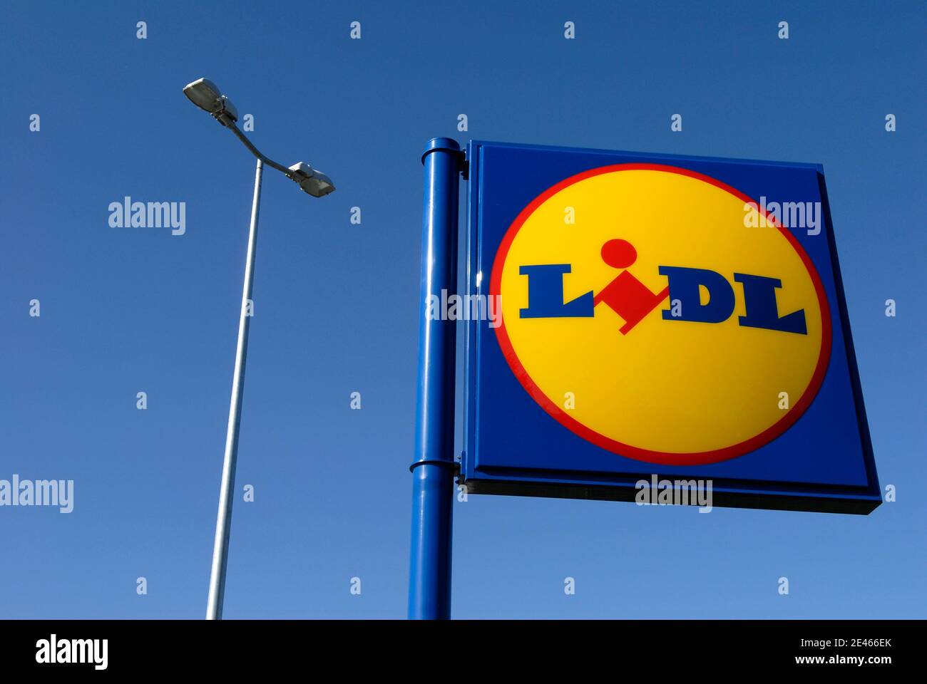 LIDL sign board in France. Photo by Philippe Montigny/ABACAPRESS.COM ...