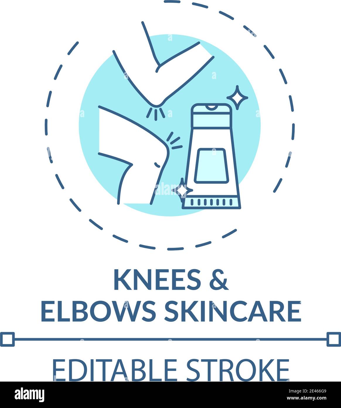 Knees and elbows skincare concept icon Stock Vector Image & Art - Alamy
