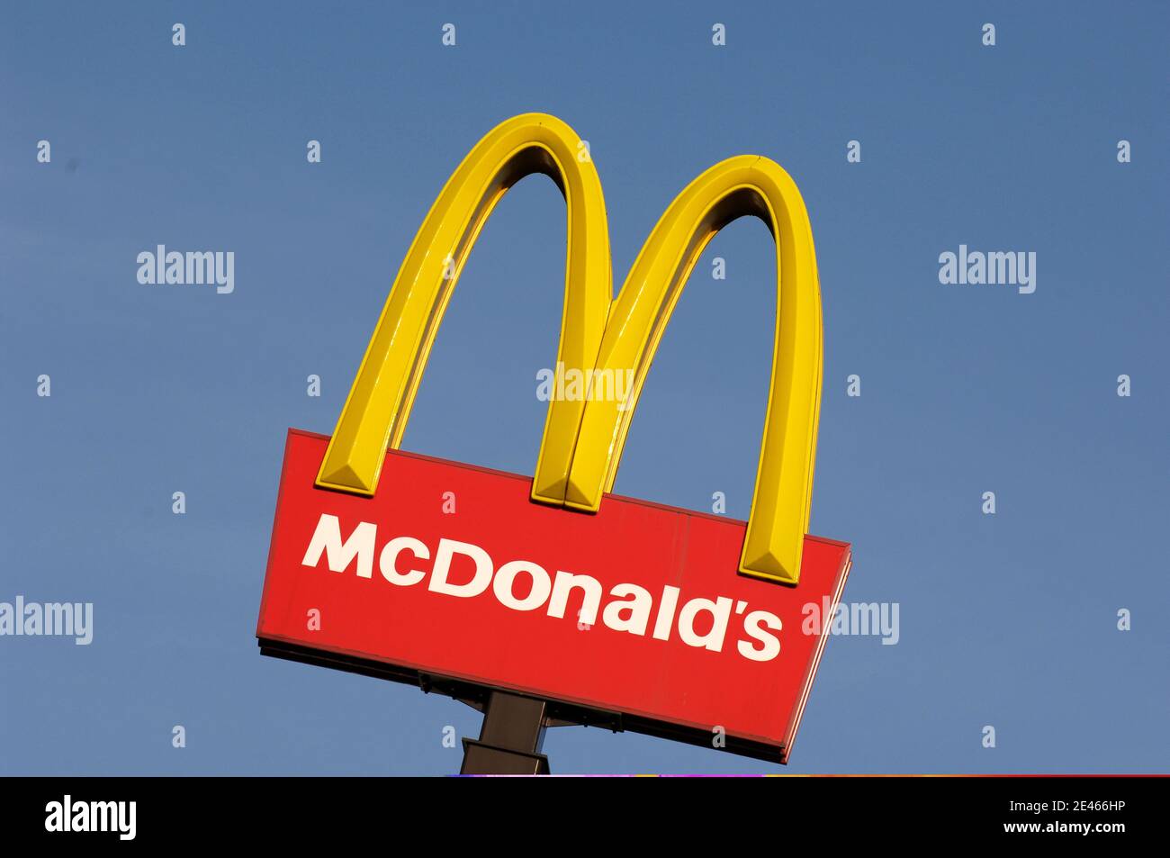 McDonald's sign board in France. Photo by Philippe Montigny/ABACAPRESS ...