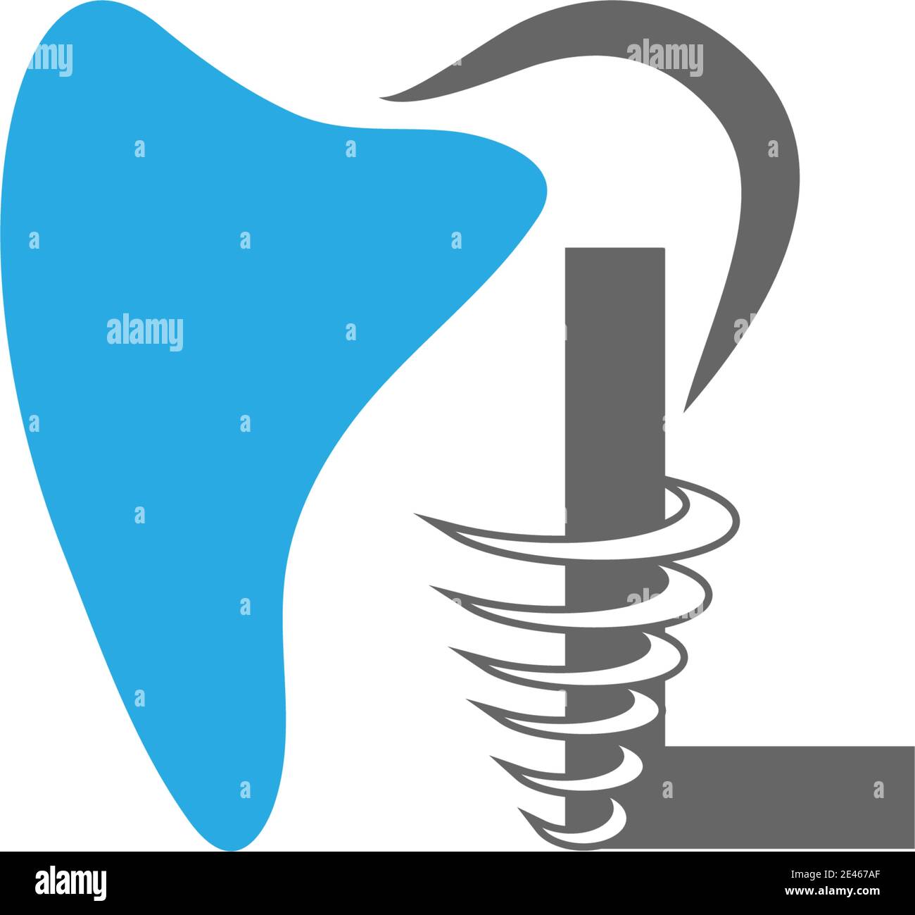 Letter L logo icon with dental design illustration vector Stock Vector ...
