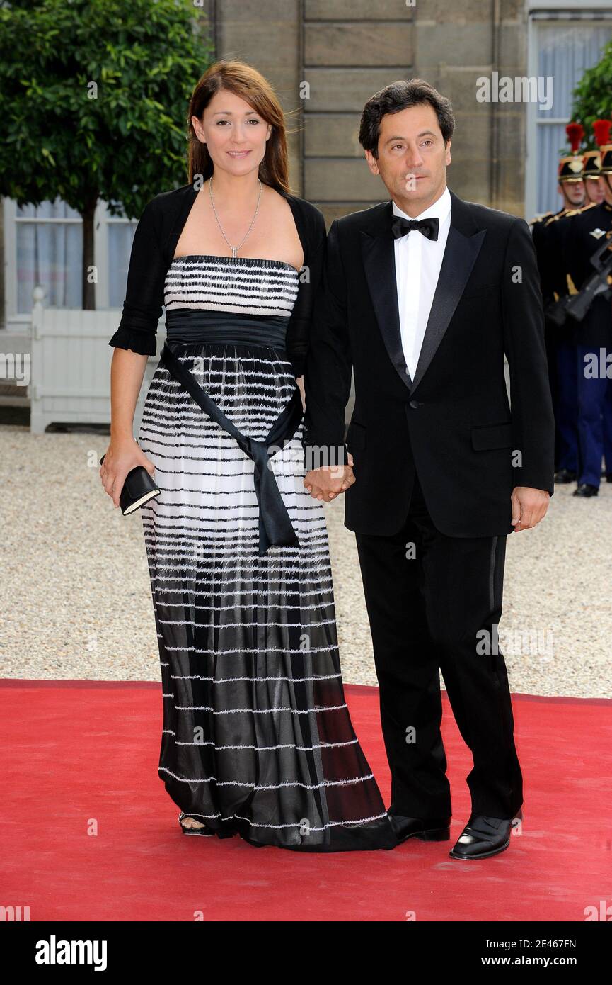 Daniela Lumbroso and her husband Eric Ghebali arrive for a state dinner ...
