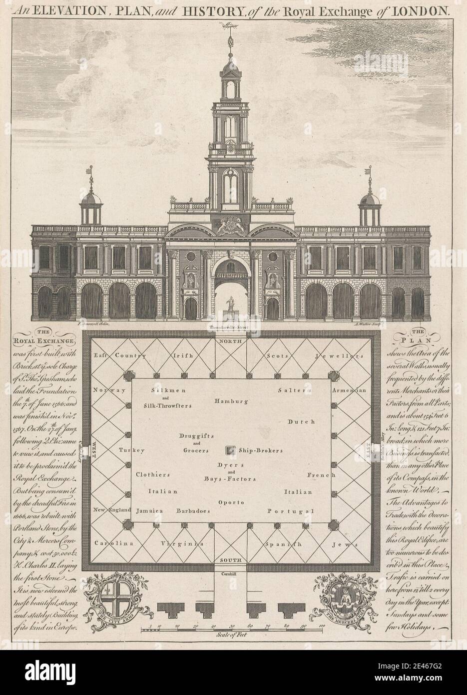 Anthony Walker, 1726â€“1765, British, An Elevation, Plan, and History ...