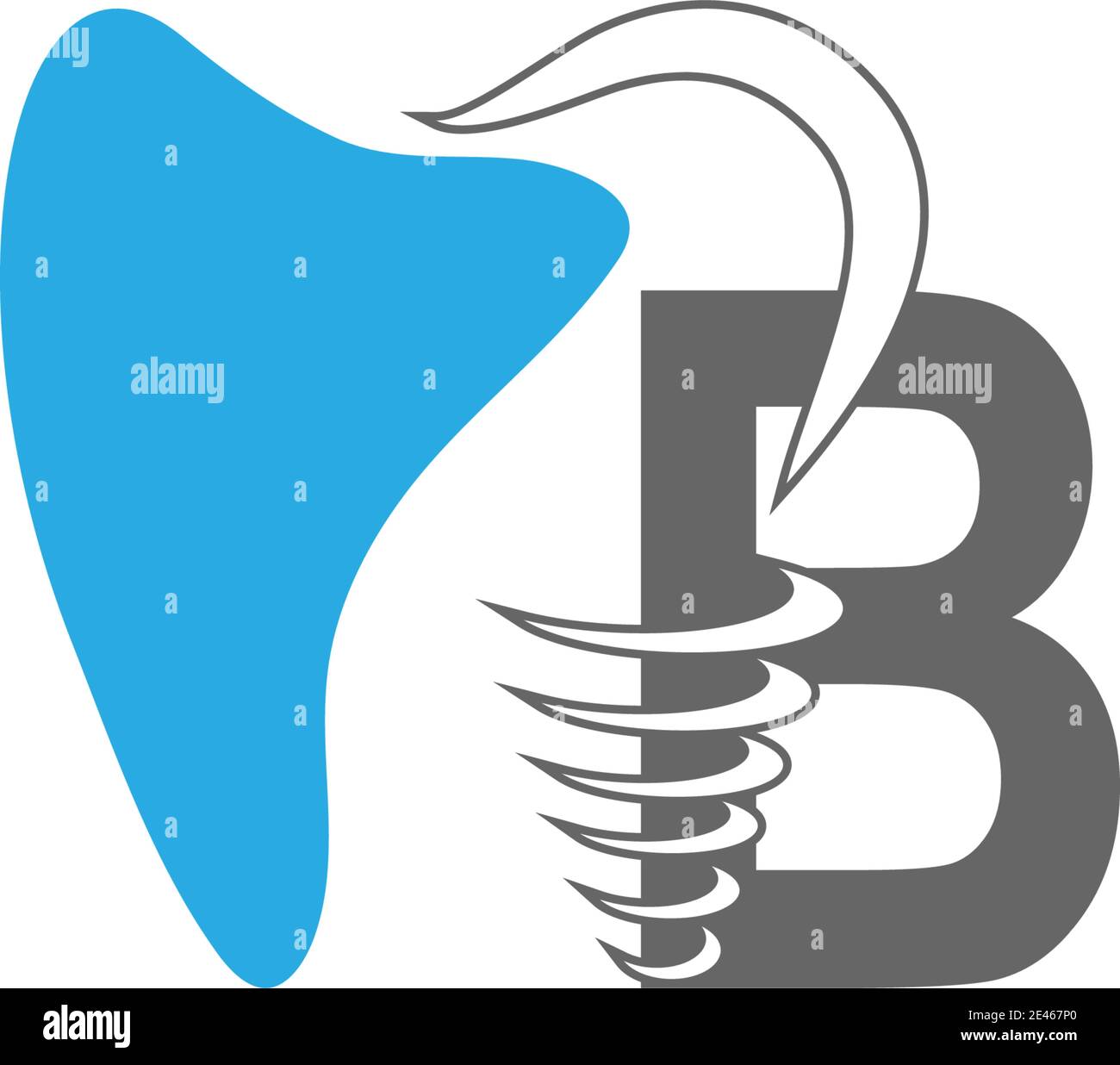 Letter B logo icon with dental design illustration vector Stock Vector ...