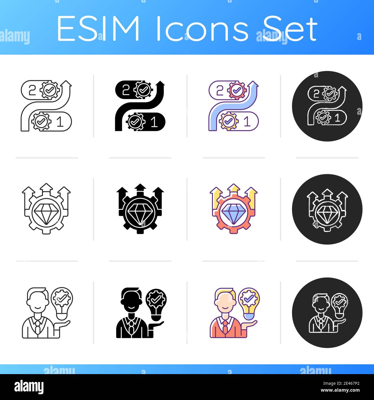 Core value icons set Stock Vector Image & Art - Alamy