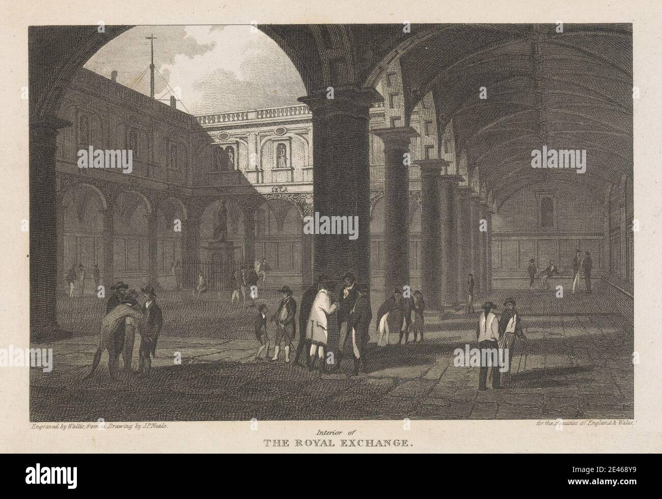 Robert Wallis, 1794â€“1878, British, Interior of the Royal Exchange ...