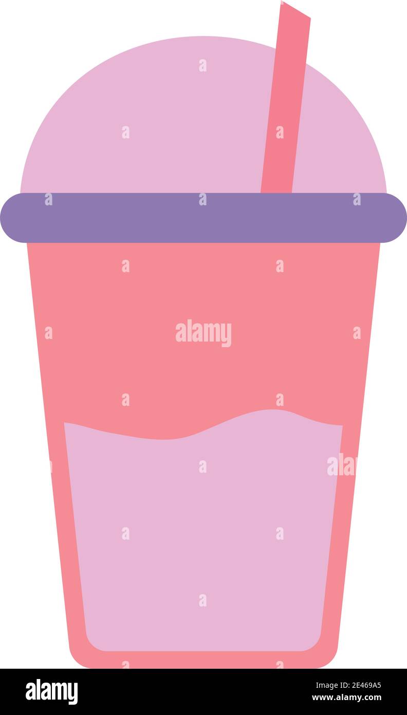 milk shake with a pink color Stock Vector Image & Art - Alamy