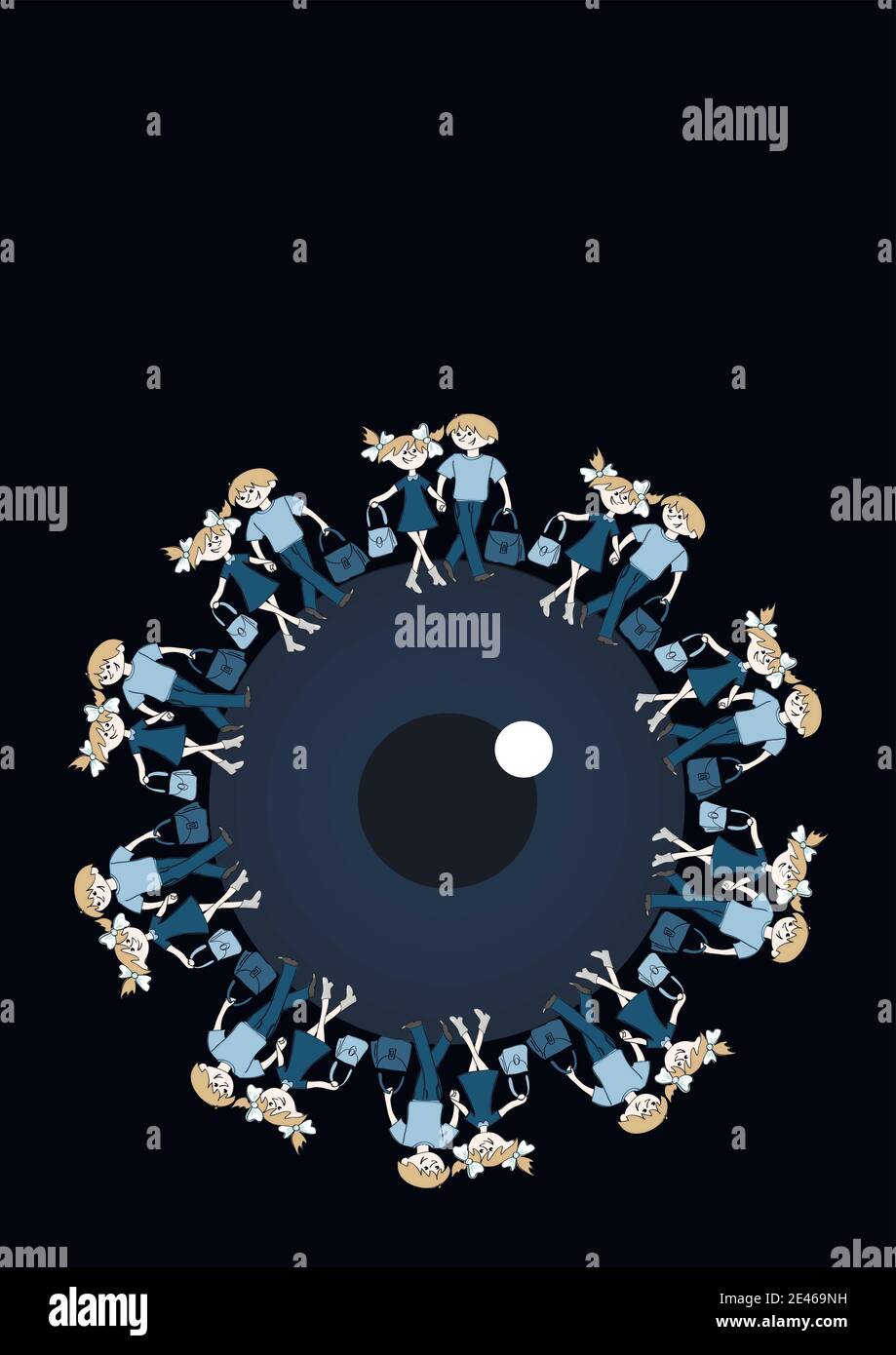 The eye of the darkness is watching you. Video surveillance. Total ...