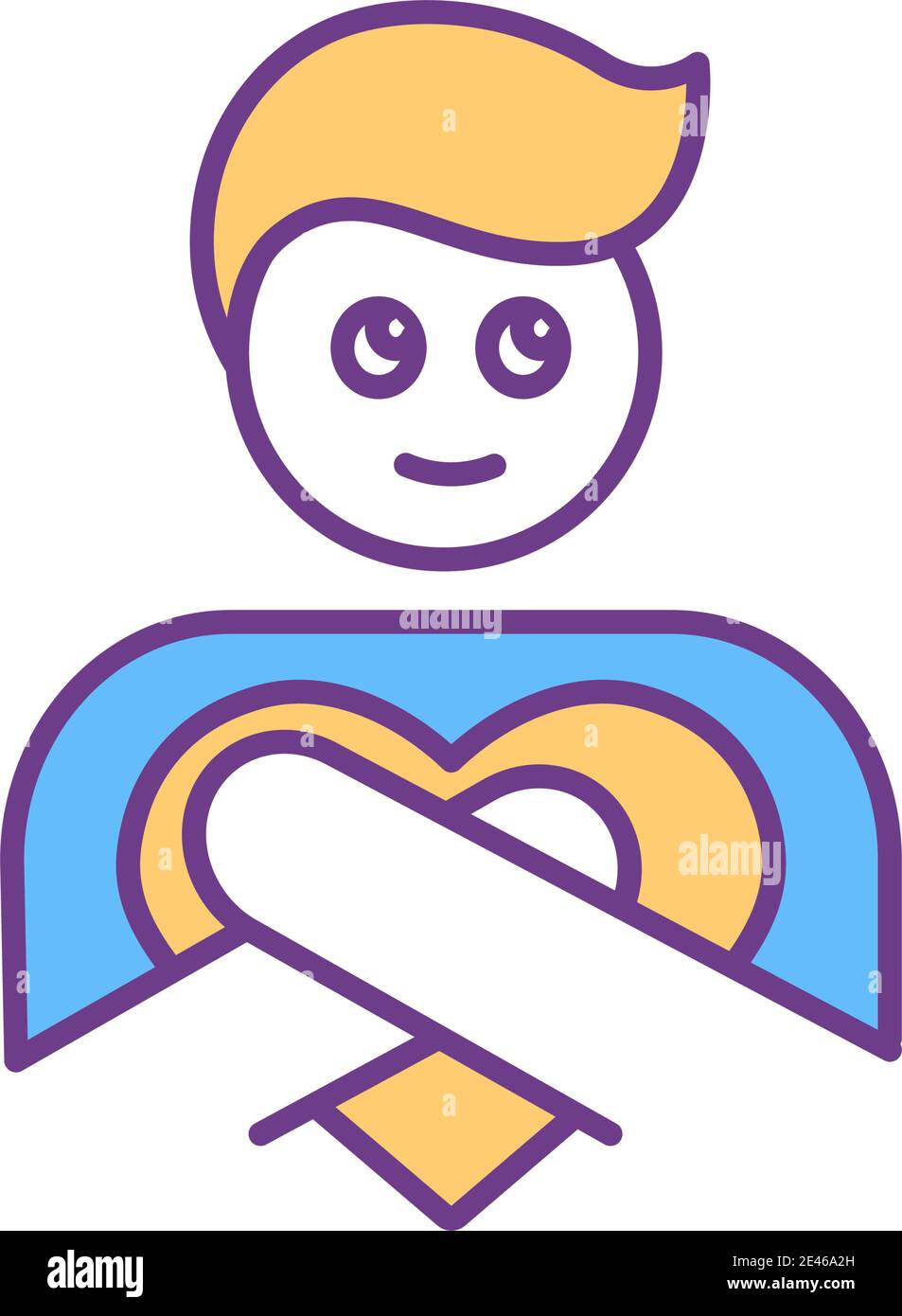 Self-compassion and self-love RGB color icon Stock Vector Image & Art ...