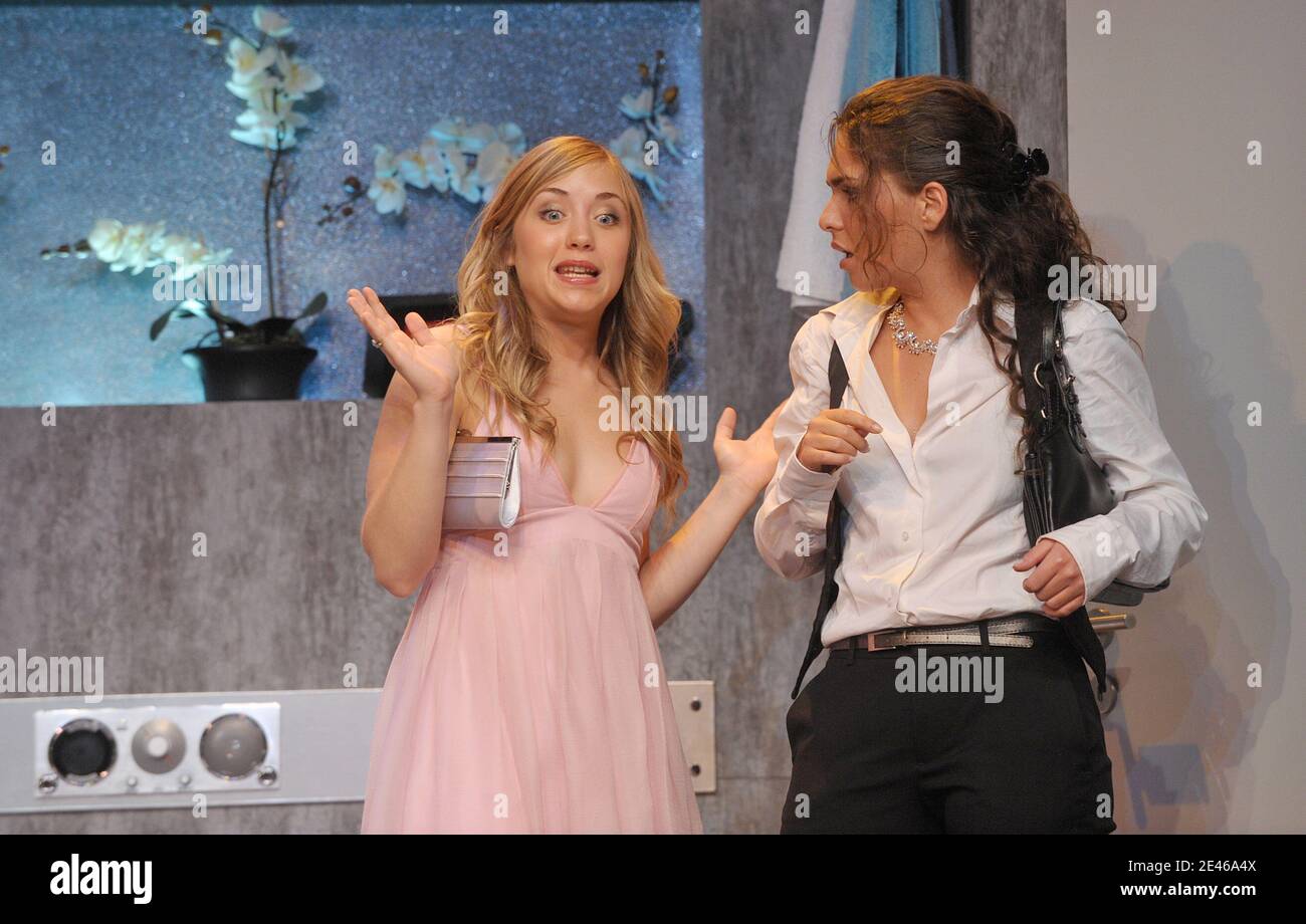 Lilly-Fleur Pointeaux and Fabienne Mahe during a representation of the ...