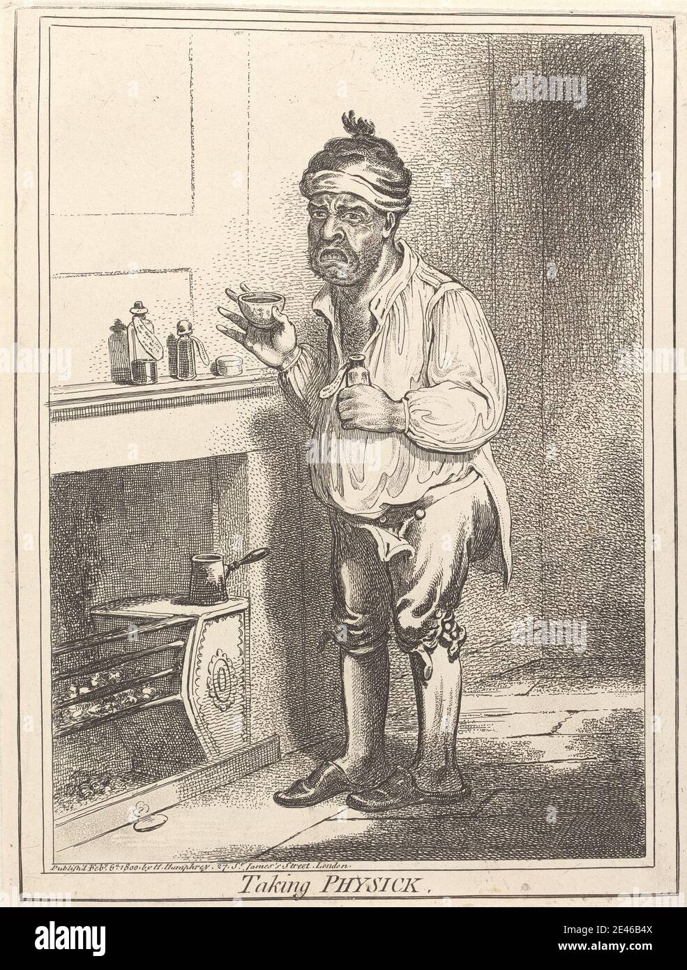 James Gillray, 1757â€“1815, British, Taking Physick, 1800. Etching ...