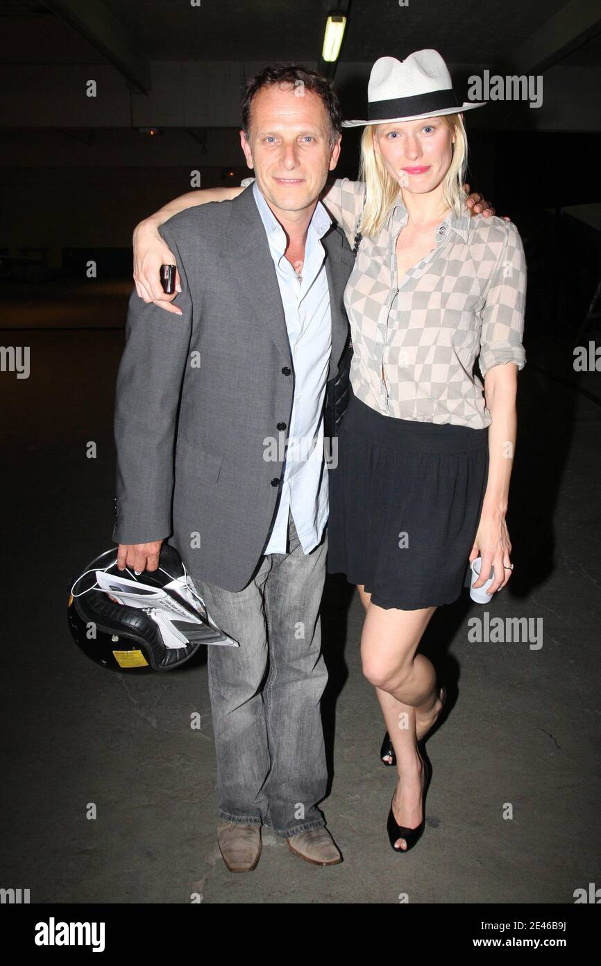 French actor Charles Berling with the Model Anna during Emmanuel Ungaro ...