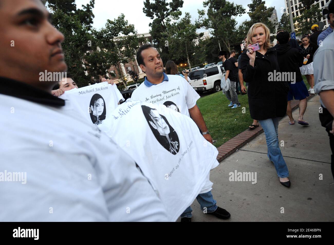 Fans gathered outside Ronald Reagan UCLA Medical Center in Los Angeles ...