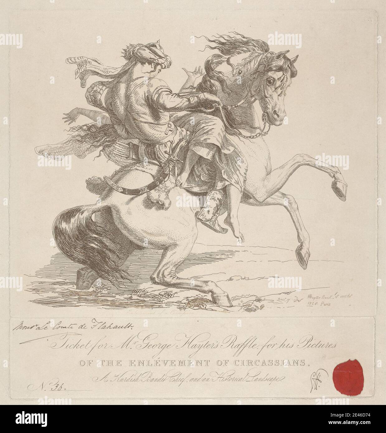 Sir George Hayter, 1792â€“1871, British, Ticket for Mr. George Hayter's ...