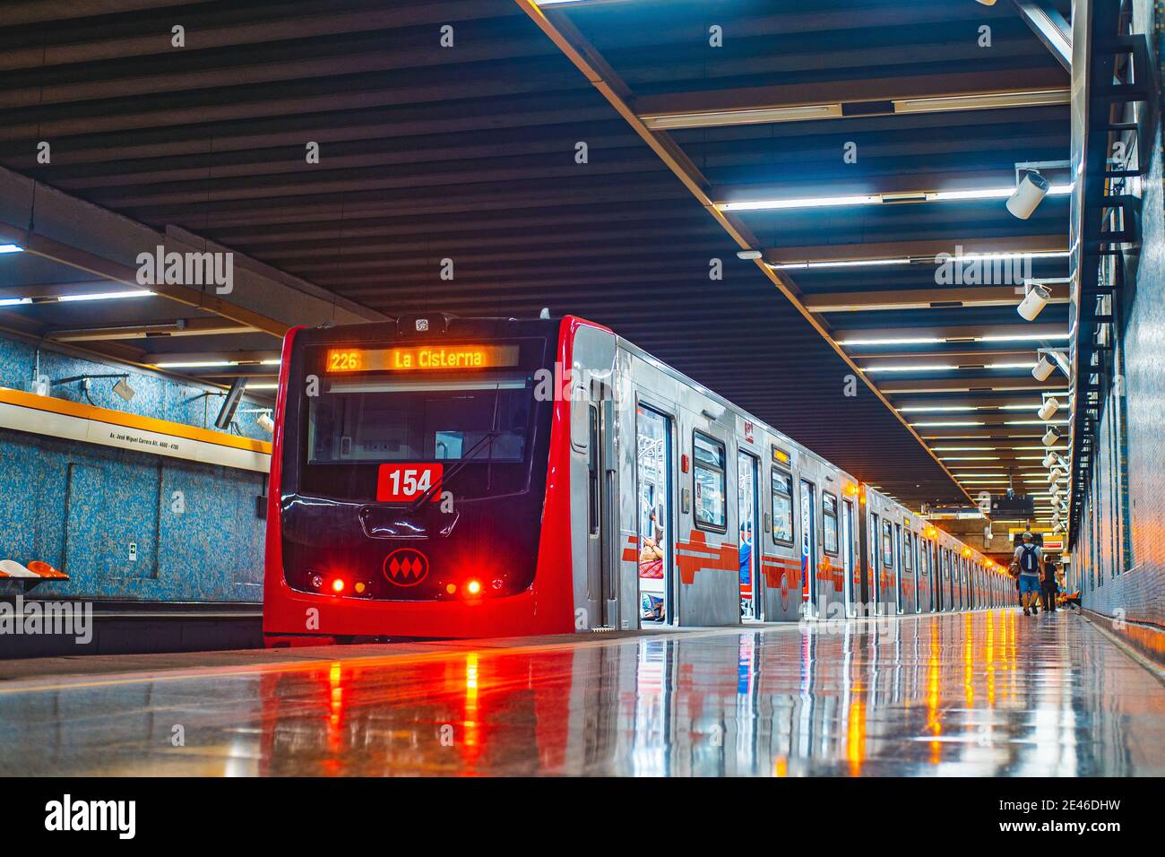 Santiago, Chile - January 2021: A Metro de Santiago train at Line 2 ...