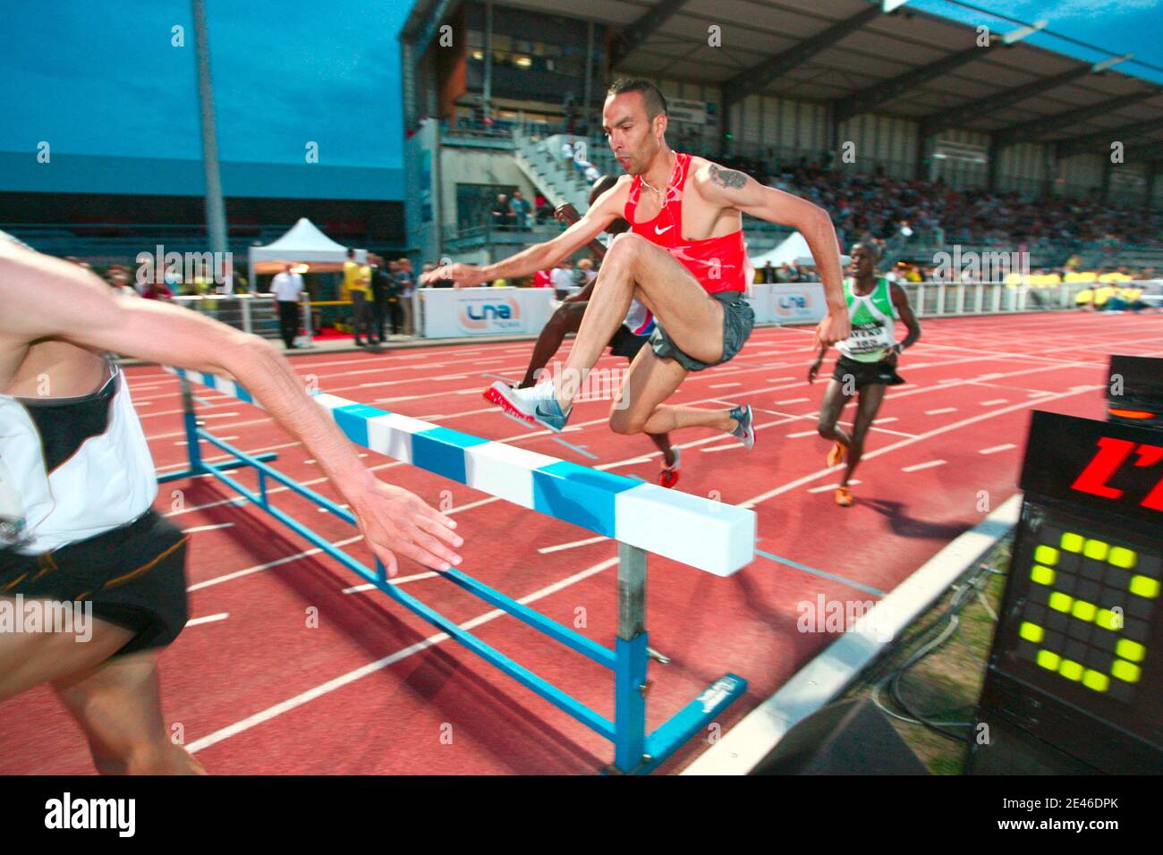 France's Bouabdellah Tahri competes on men's 2000 meters steeplechase ...