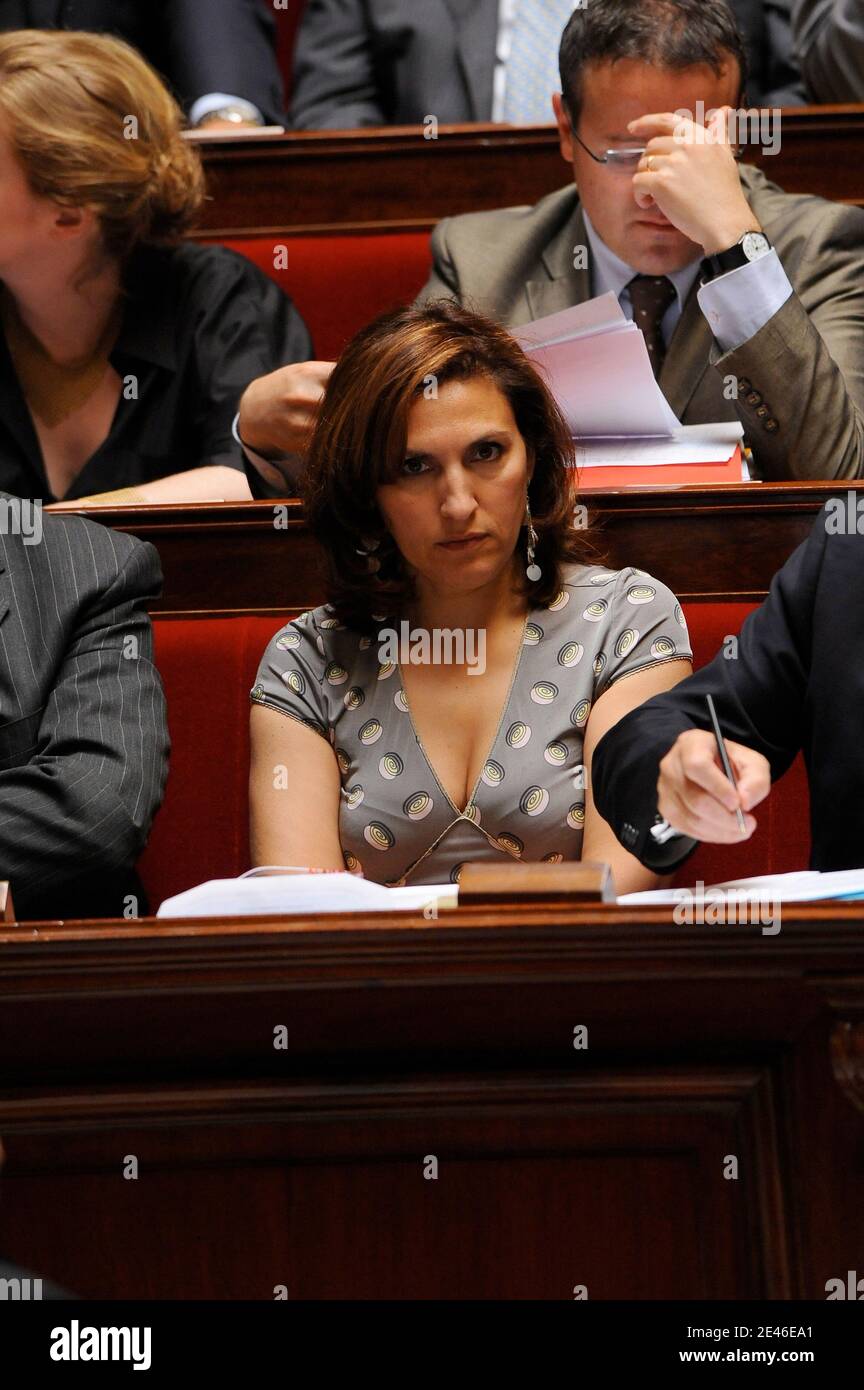 French Junior minister for the elderly Nora Berra attends weekly ...