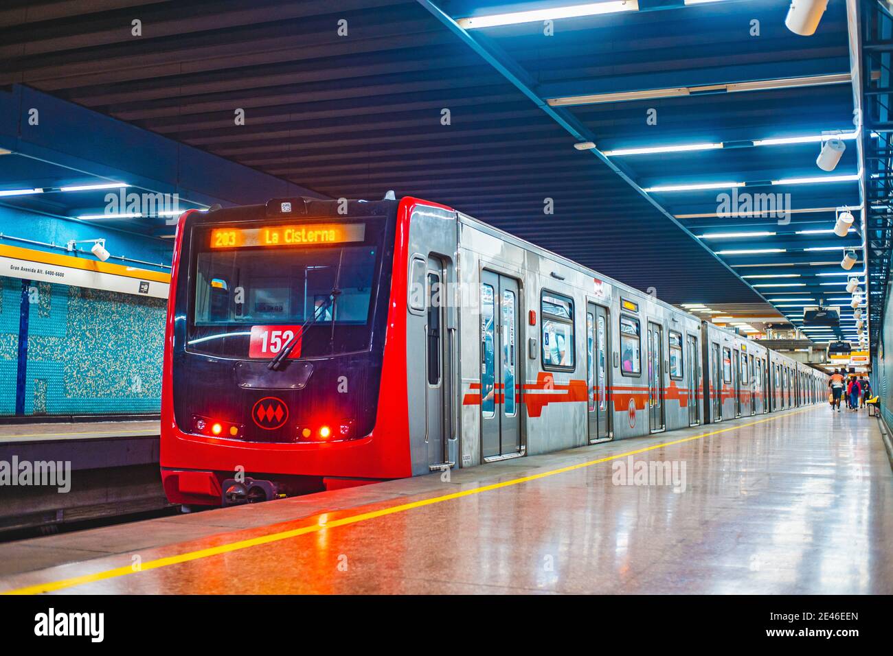 Santiago, Chile - January 2021: A Metro de Santiago train at Line 2 ...