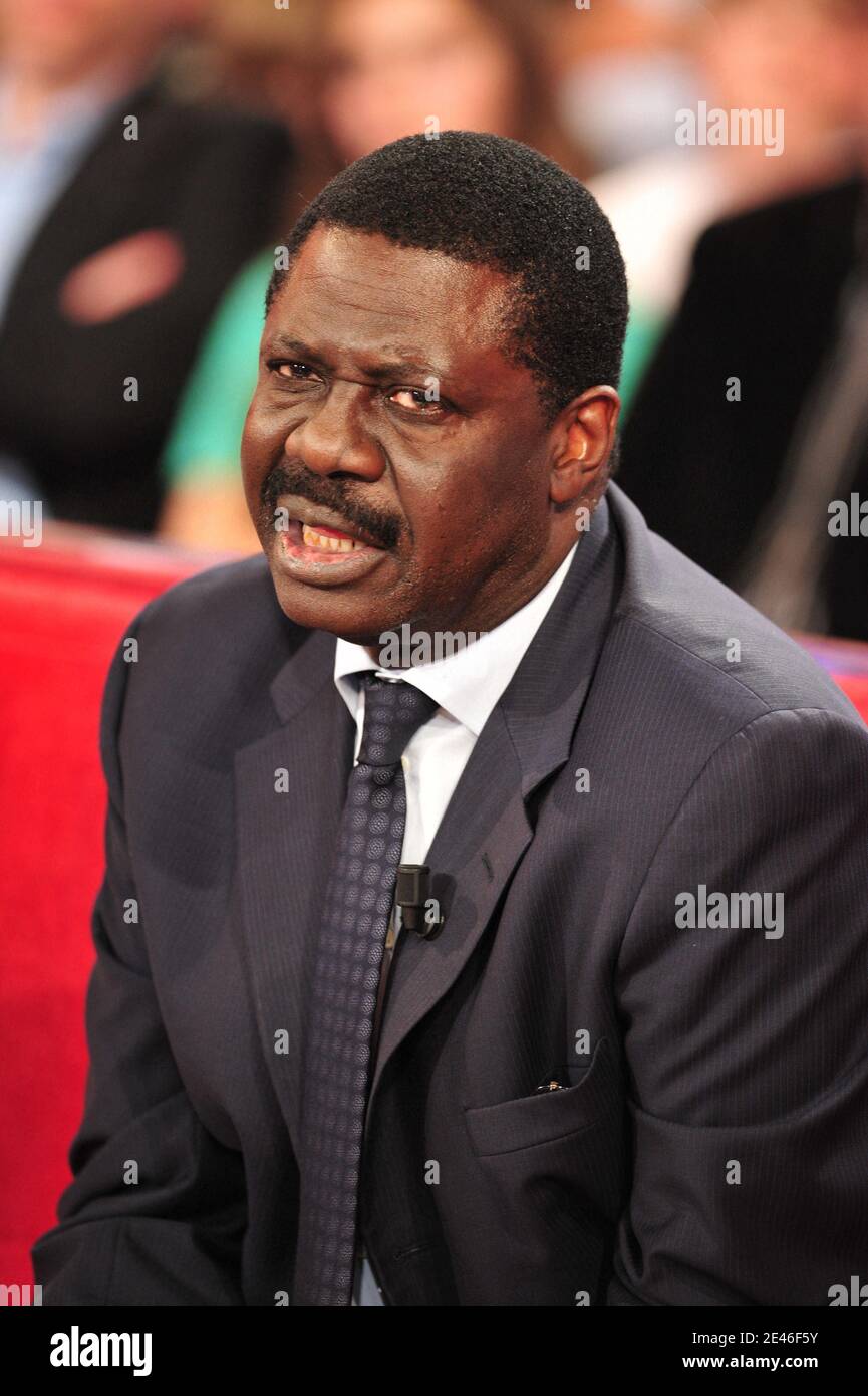 Pape Diouf at the taping of Vivement Dimanche on April 15, 2009 in ...