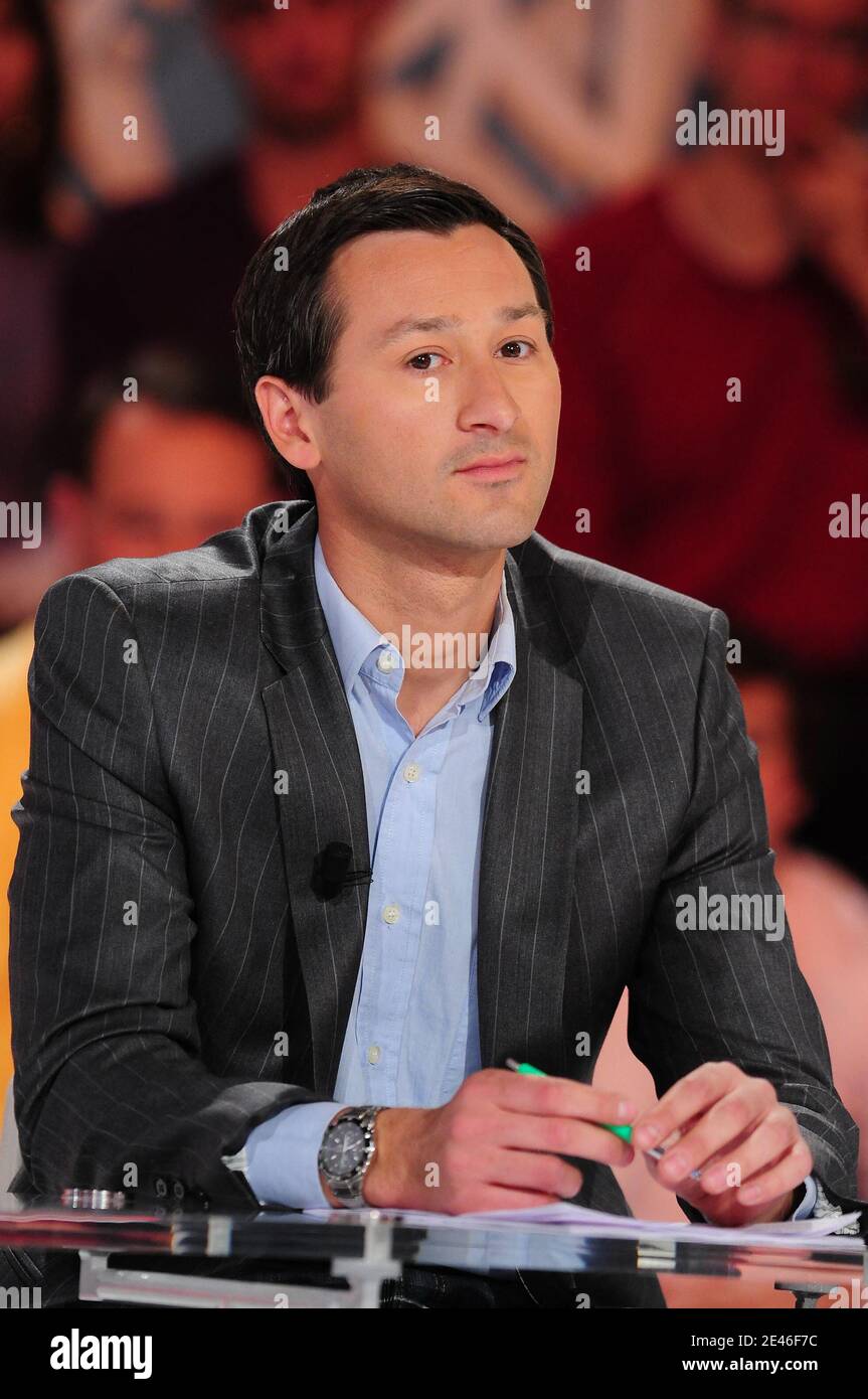 Nicolas Geay at the taping of 'Stade 2' on April 19, 2009 in Paris ...