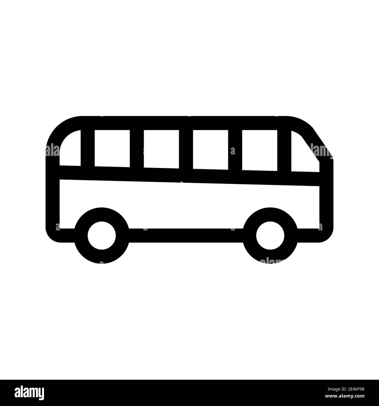 bus outline icon isolated on white background Stock Vector Image & Art ...