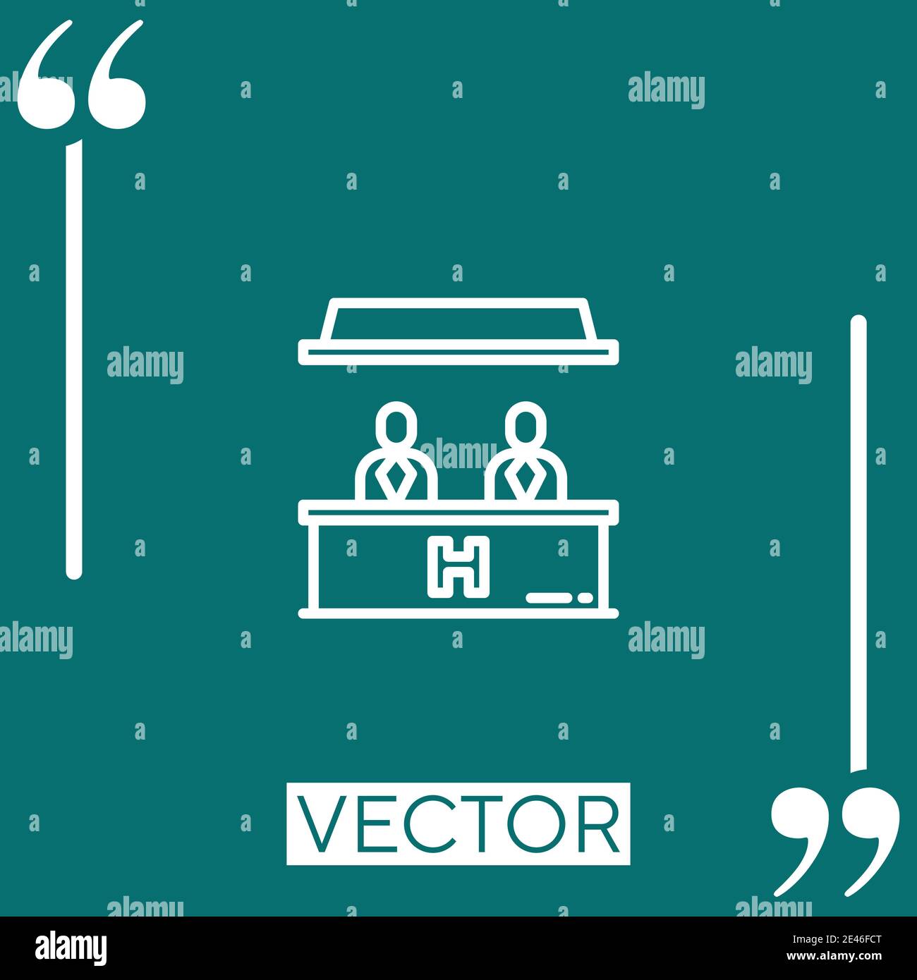 Woman receptionist phone hotel Stock Vector Images - Alamy