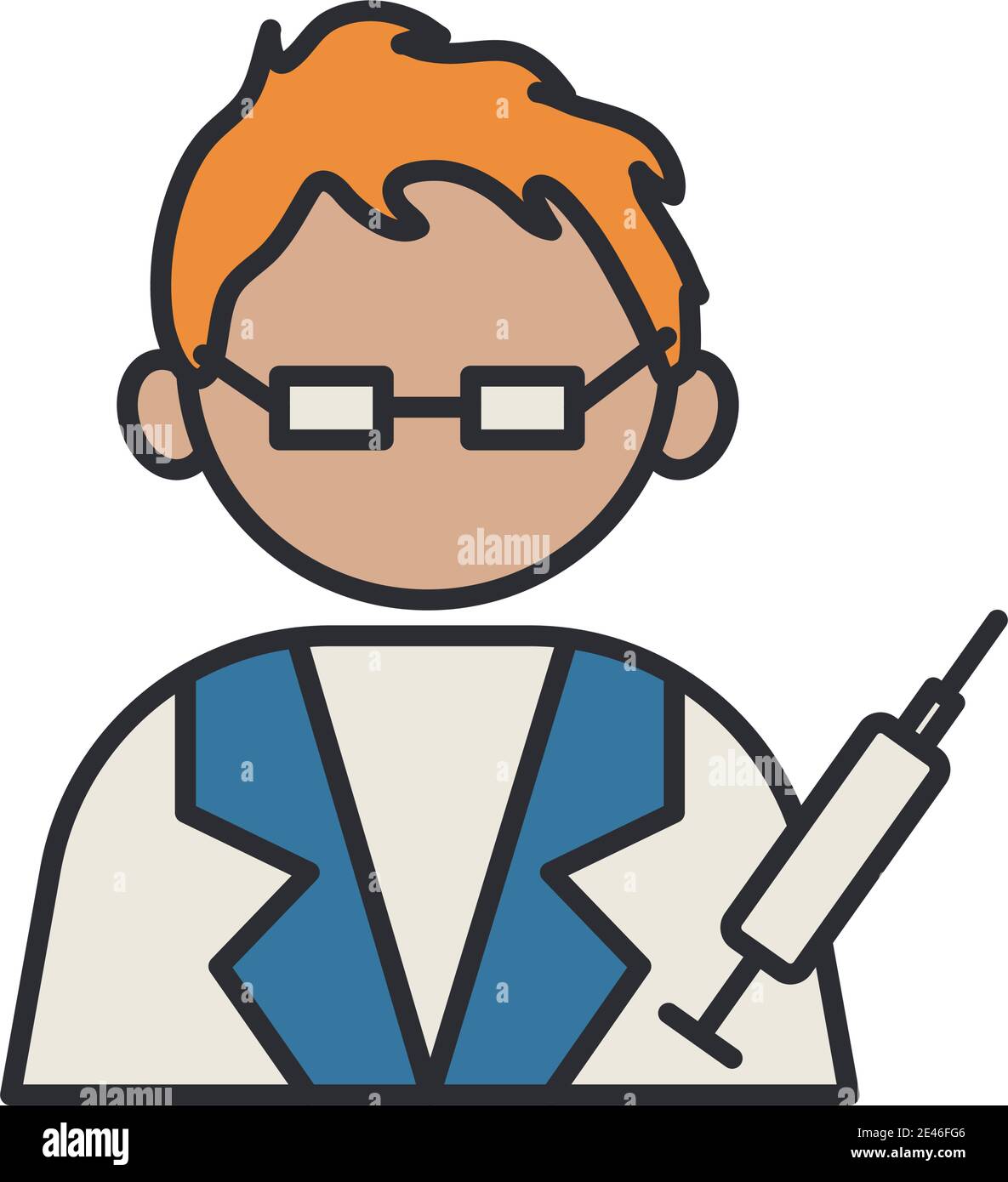 profession doctor worker avatar fill style icon vector illustration ...