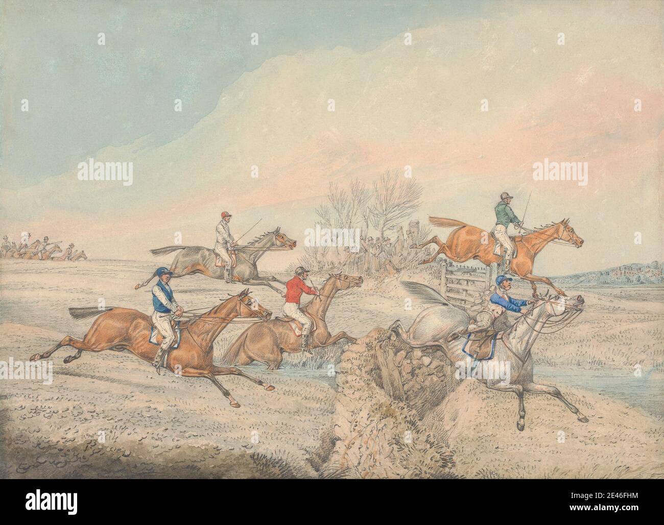Henry Thomas Alken, 1785â€“1851, British, Steeplechasing: The Field ...