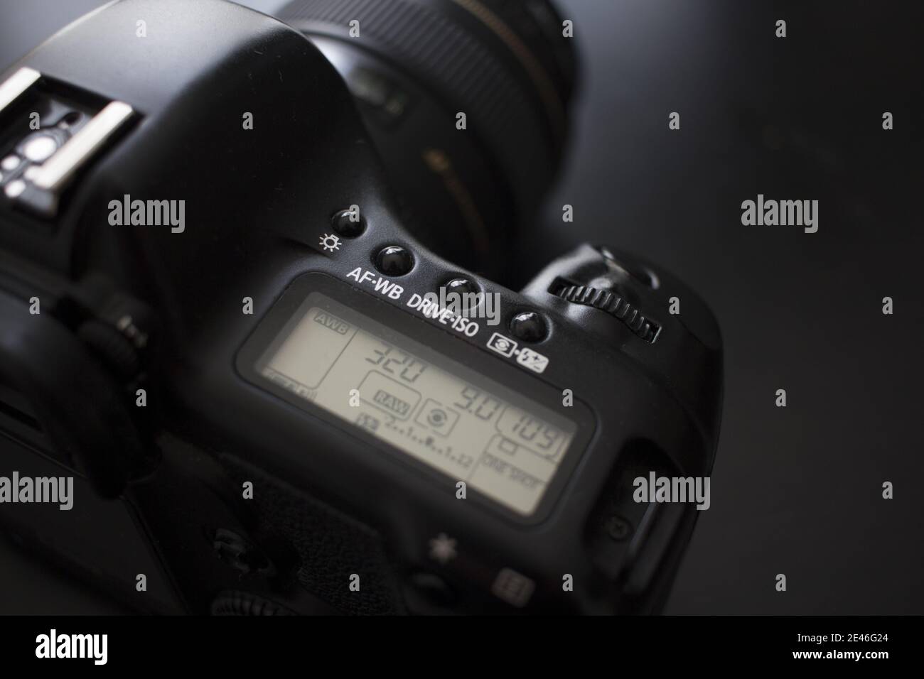 Desktop with camera element Stock Photo - Alamy