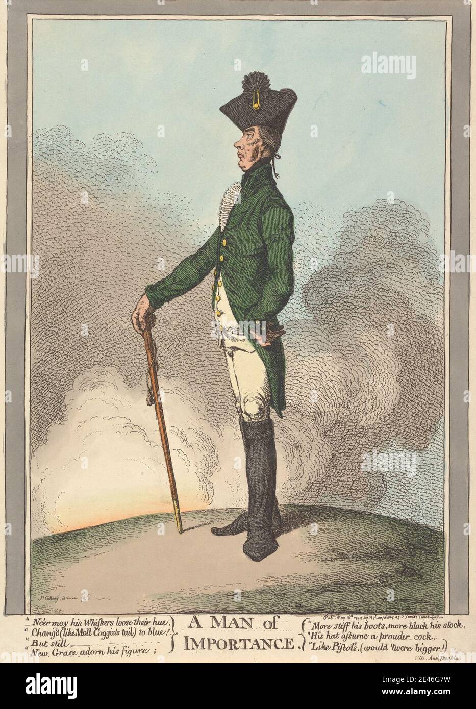 James Gillray, 1757â€“1815, British, A Man of Importance, 1799. Etching ...