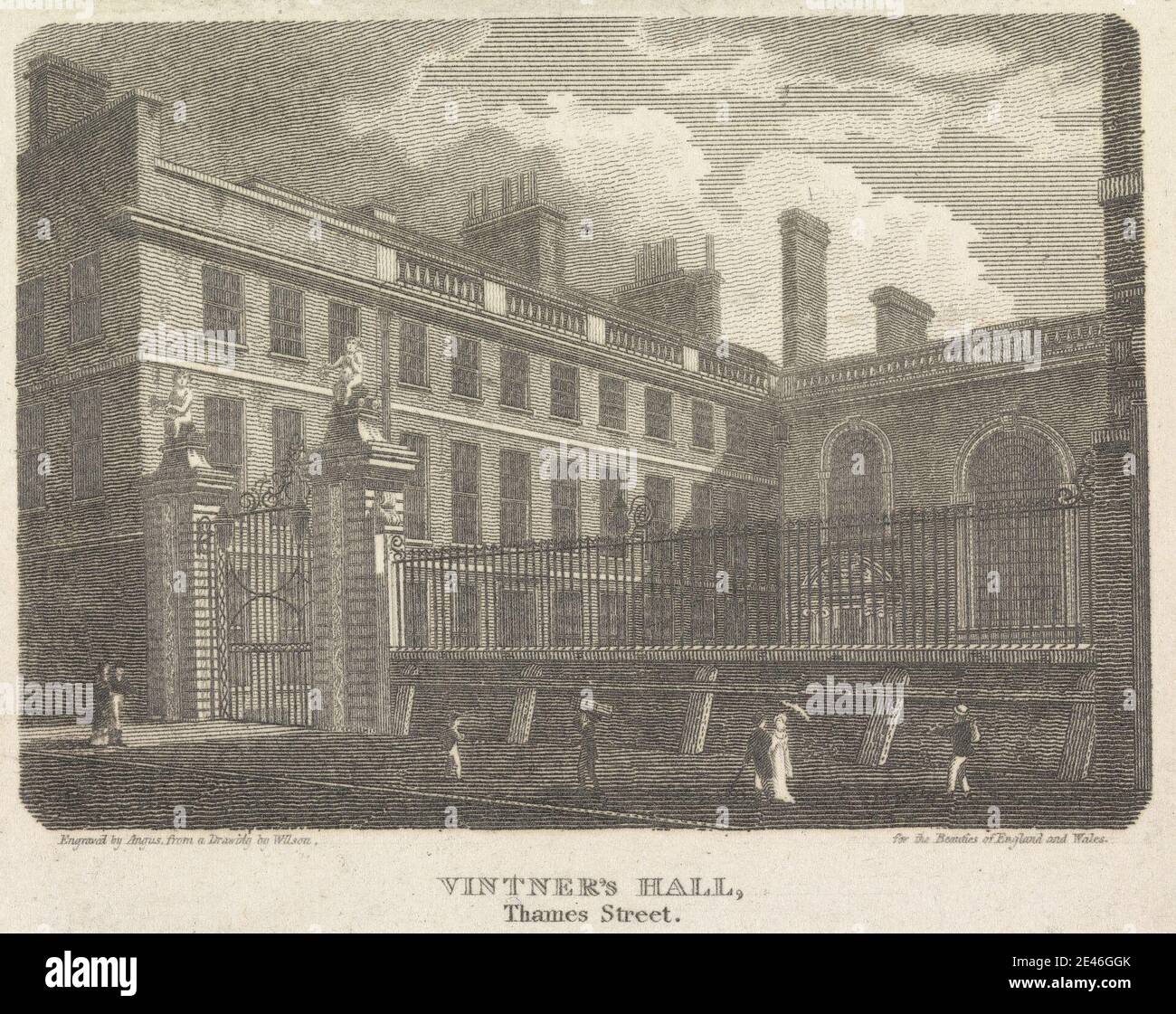 William Angus, 1752â€“1821, British, Vintner's Hall. Engraving Stock ...