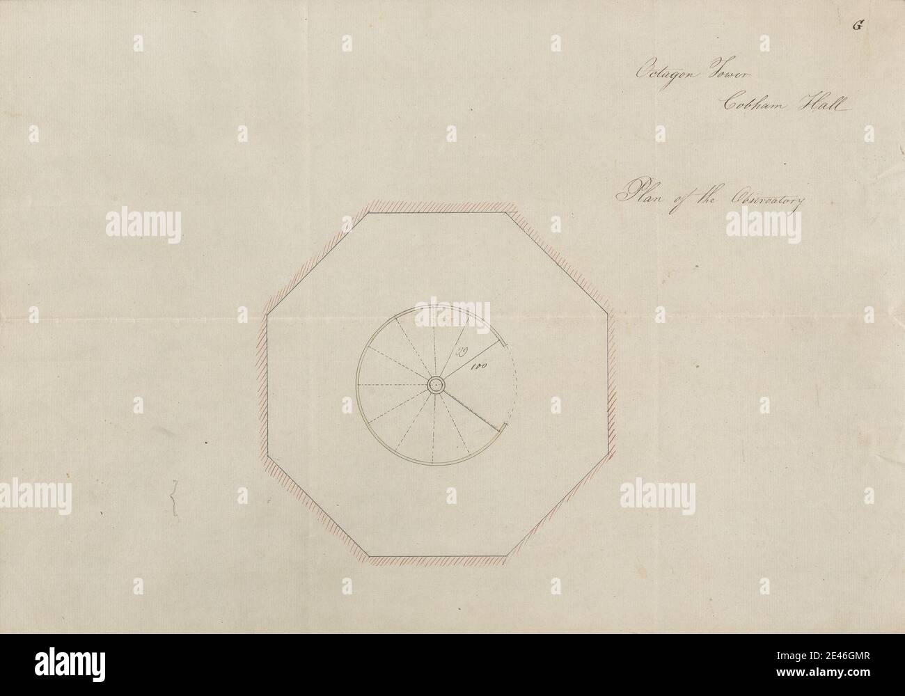 James Wyatt, 1746â€“1813, British, Cobham Hall, Kent: Plan of Tower ...