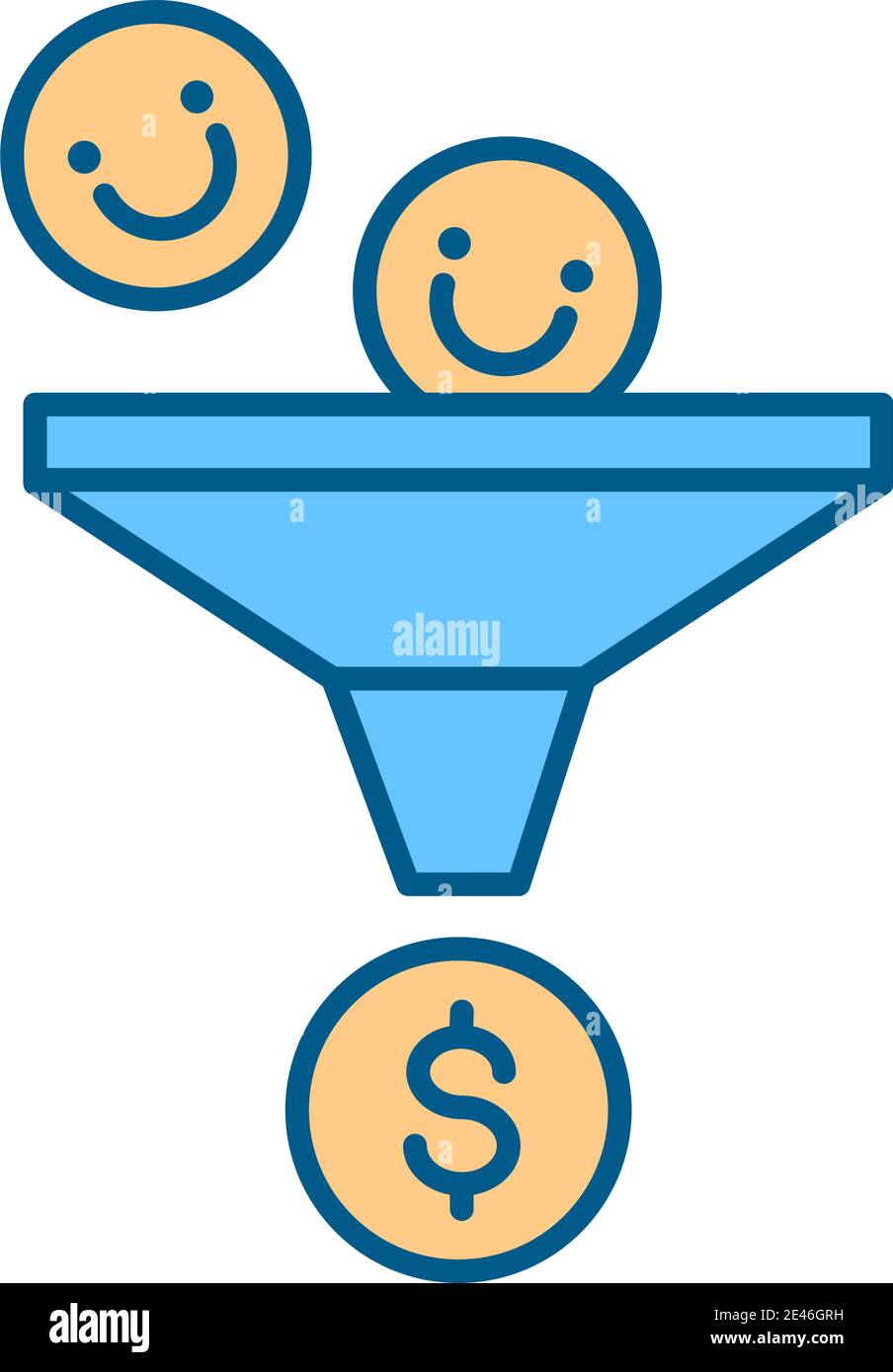 Marketing funnel RGB color icon Stock Vector Image & Art - Alamy