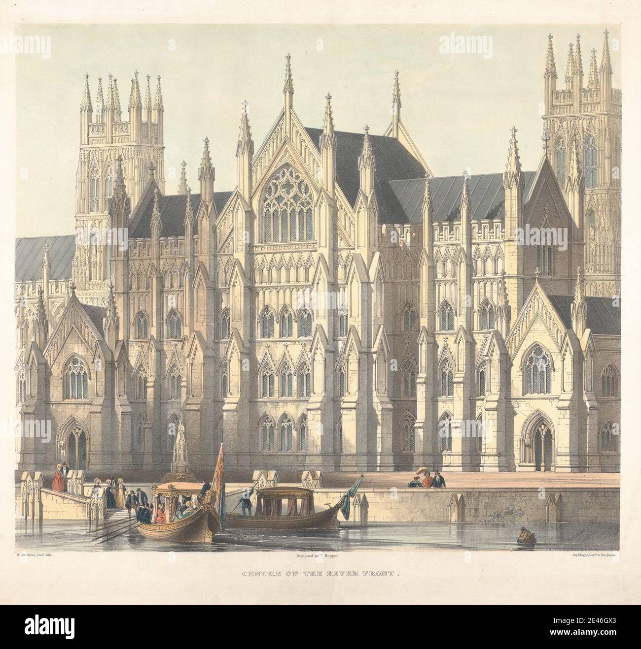 after George Hawkins, 1819â€“1852, British, Centre of the River Front ...