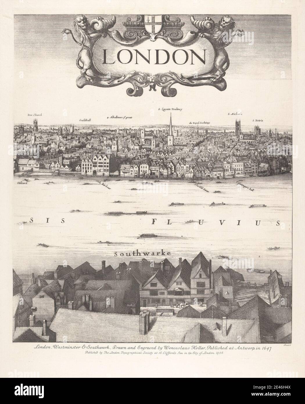 Print made by unknown artist, twentieth century, From Hollar's `View of ...