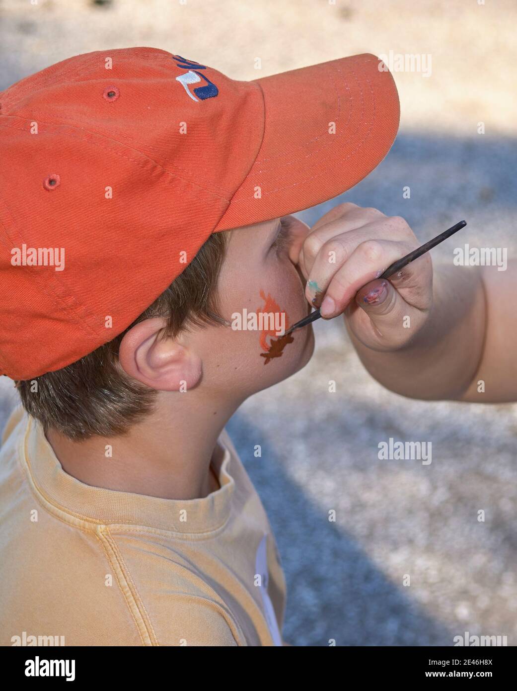 summer camp face painting Stock Photo - Alamy