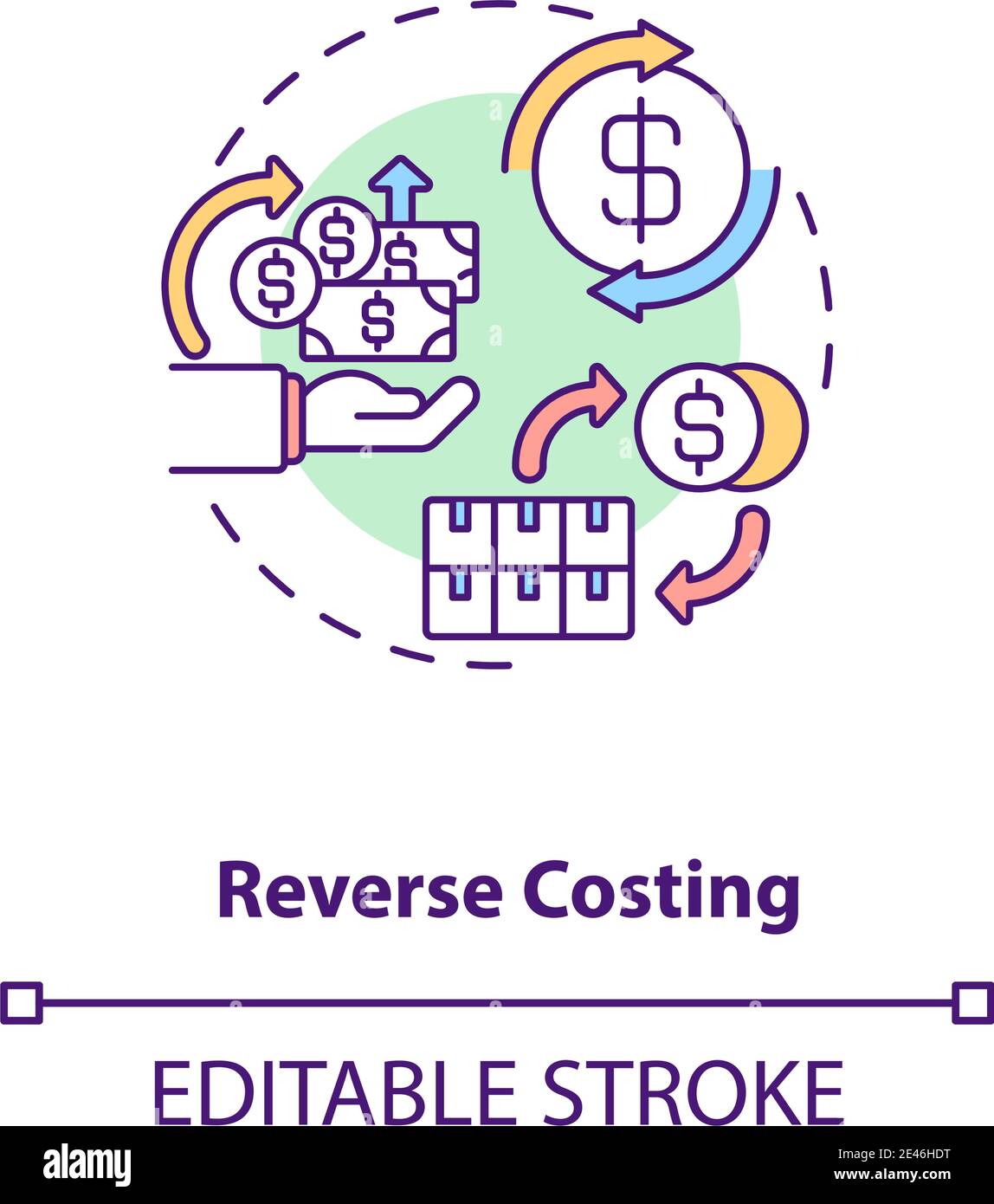 Cost reduction concept icon Stock Vector Image & Art - Alamy
