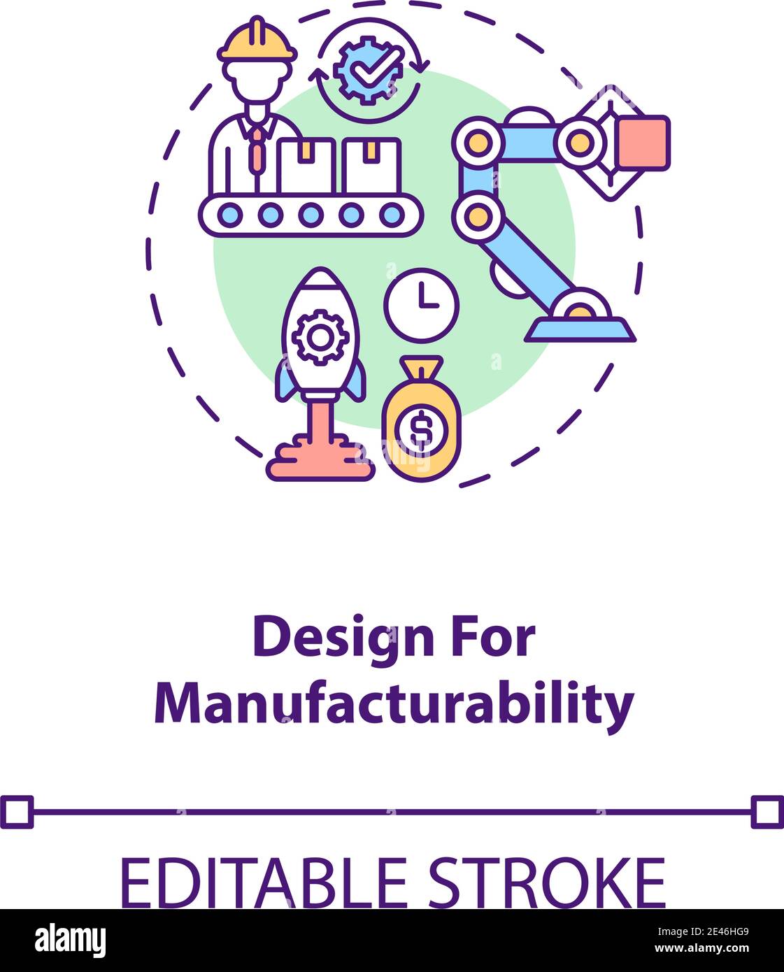 Design for manufacturability concept icon Stock Vector Image & Art - Alamy