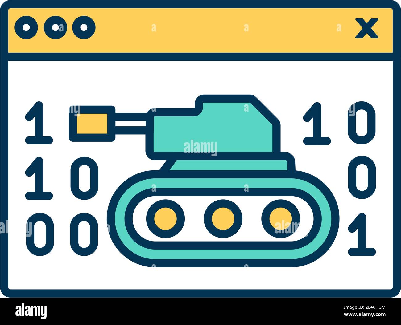 Cyberwarfare RGB color icon Stock Vector Image & Art - Alamy