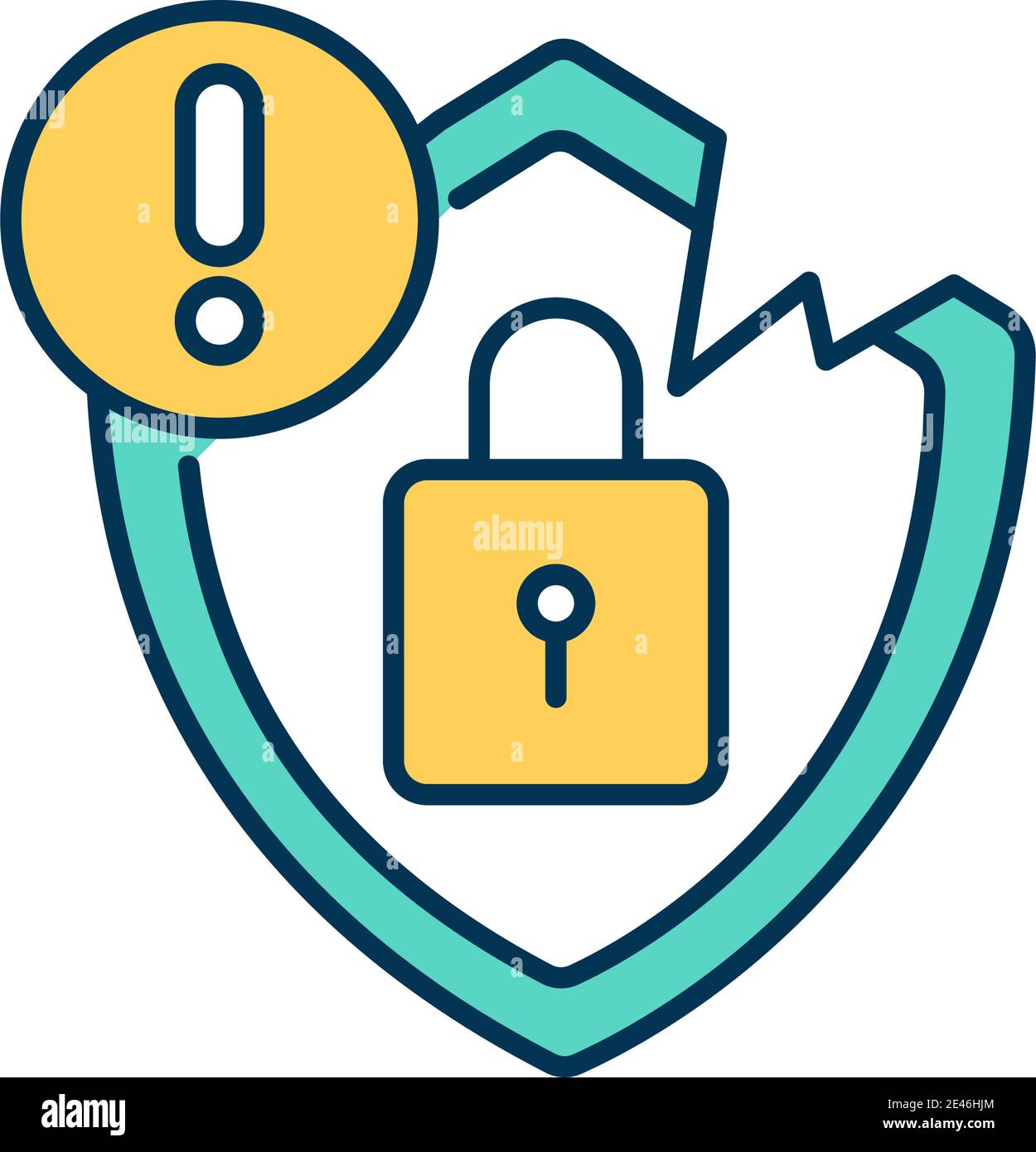 Security breach RGB color icon Stock Vector Image & Art - Alamy