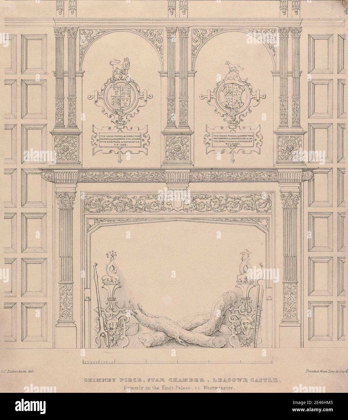 Print made by Day & Co., 1824â€“1913, British, Chimney piece, Star ...