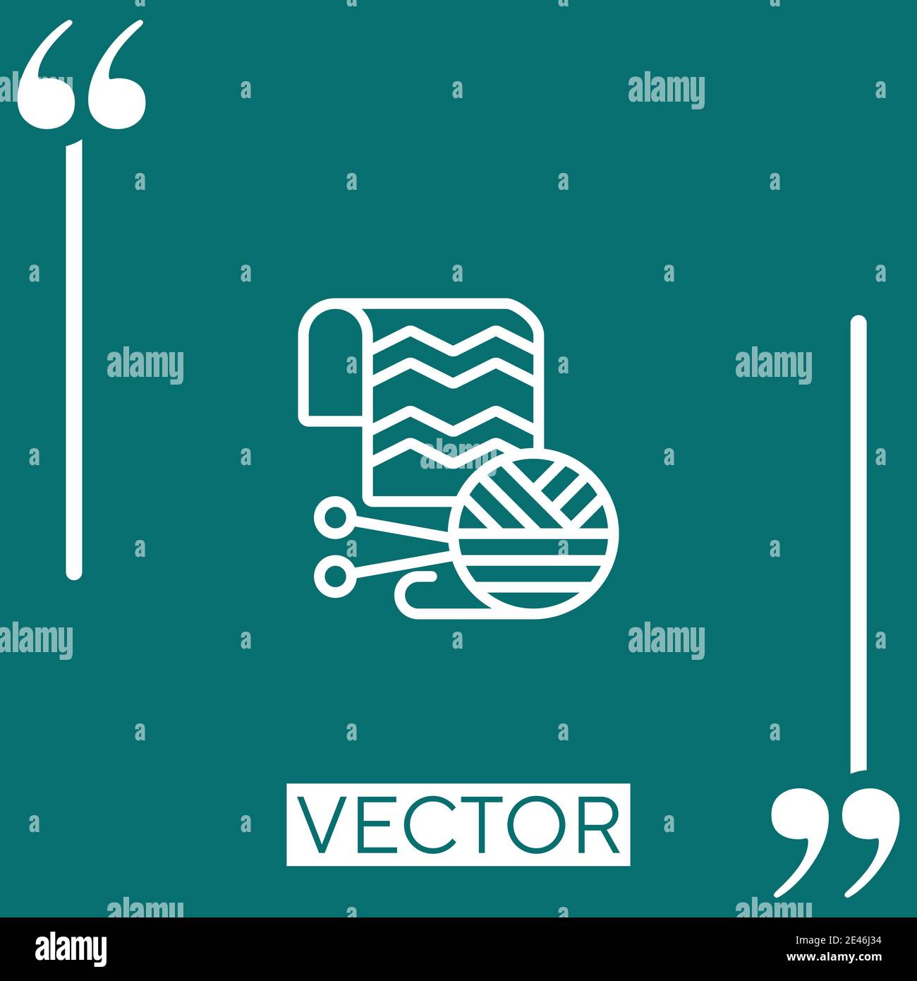 knitting vector icon Linear icon. Editable stroke line Stock Vector ...
