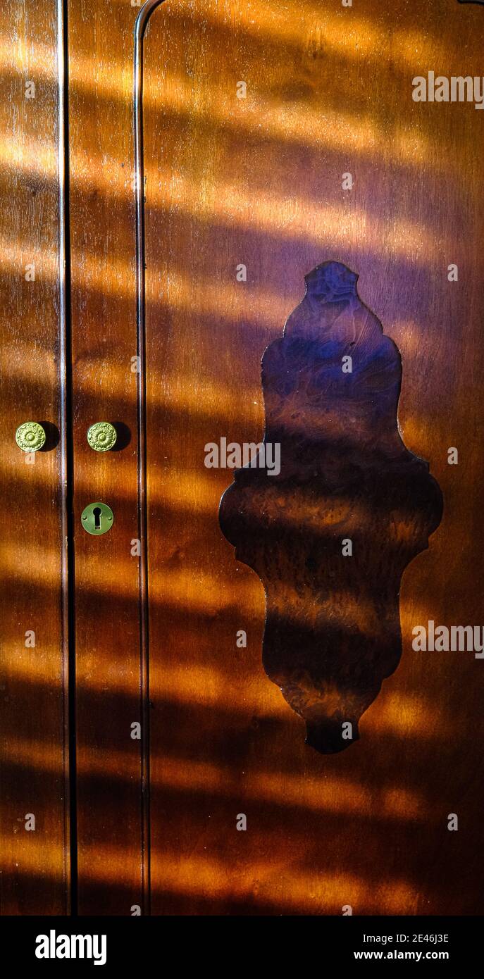 Shadows on Antique Wood Panel Stock Photo - Alamy